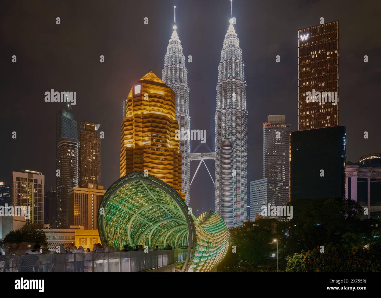 Saloma Link bridge in Kuala Lumpur, Malaysia is 69 meters combined ...