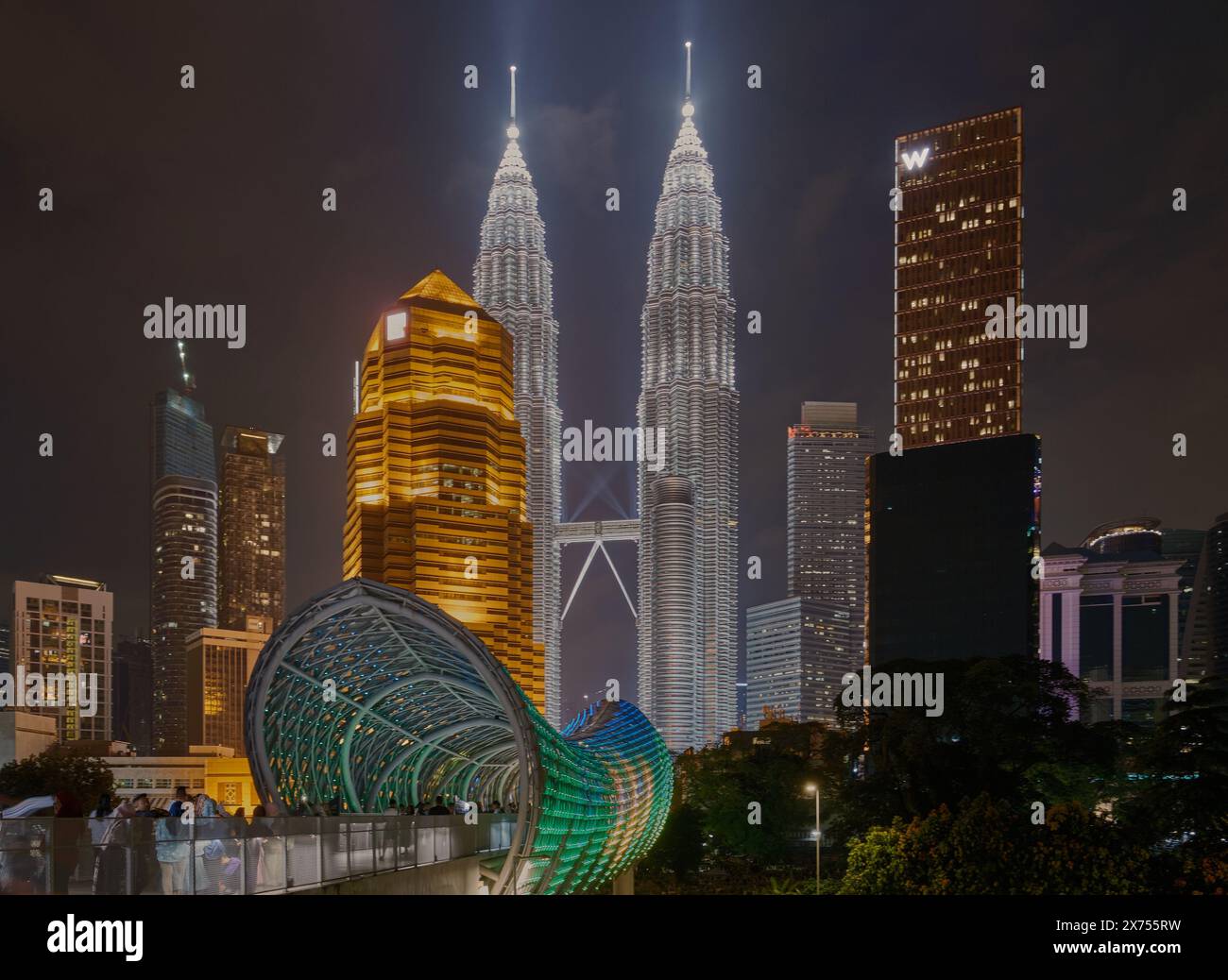 Saloma Link bridge in Kuala Lumpur, Malaysia is 69 meters combined ...