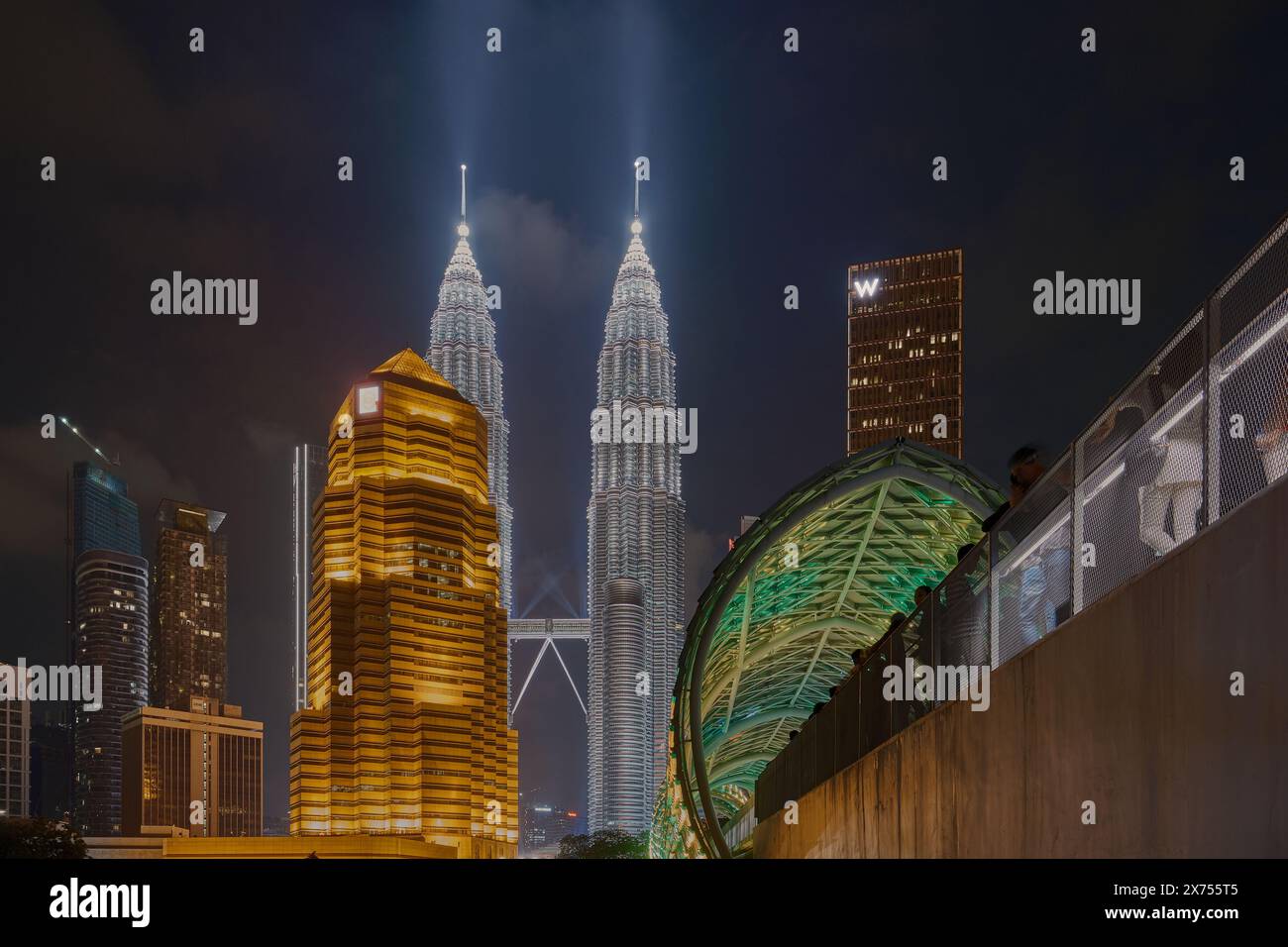 Saloma Link bridge in Kuala Lumpur, Malaysia is 69 meters combined ...