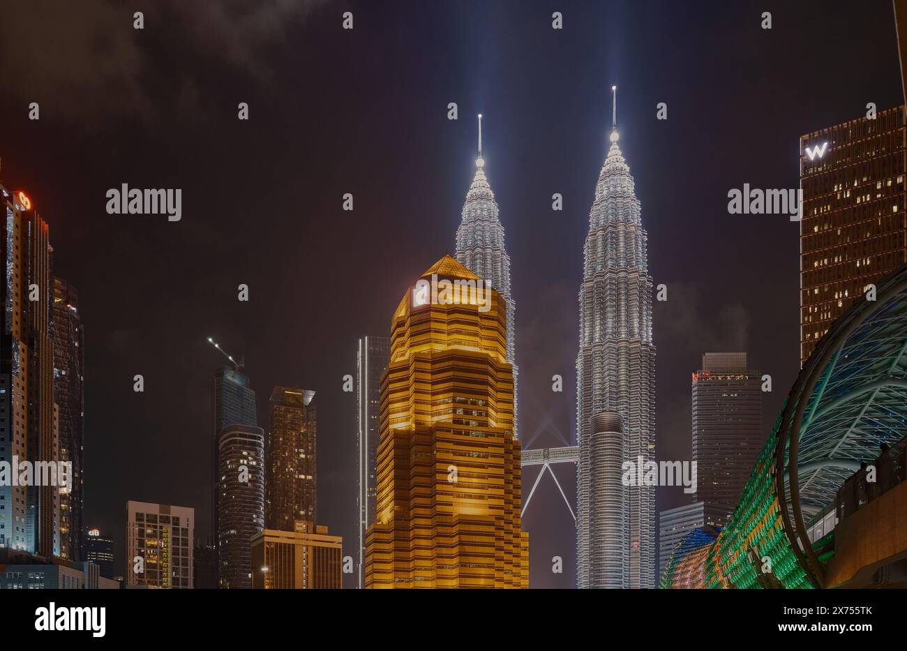 Saloma Link bridge in Kuala Lumpur, Malaysia is 69 meters combined ...