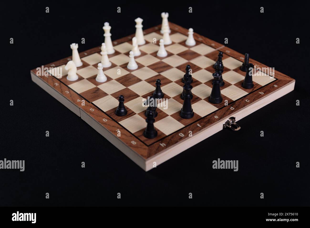 Black and white chess set isolated chess piece king, queen, bishop ...