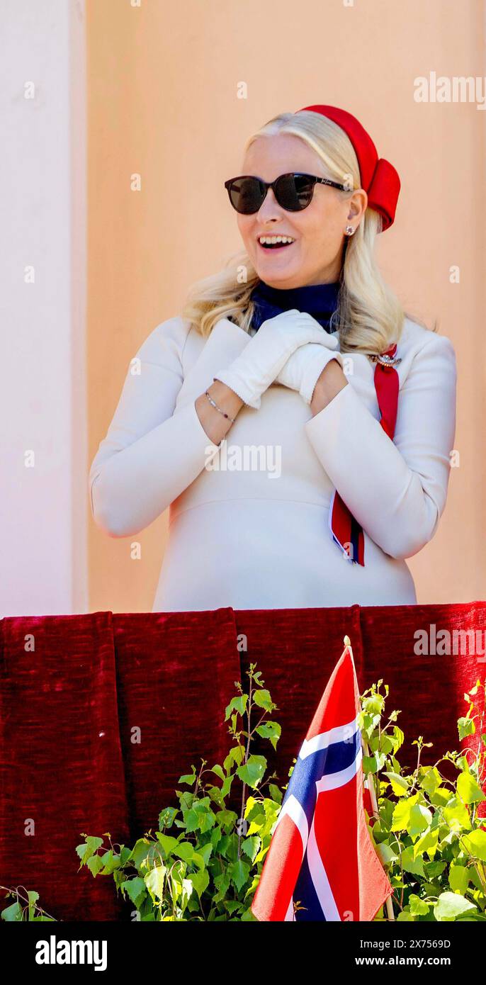 Asker, Norwegen. 17th May, 2024. Crown Princess Mette Marit of Norway ...