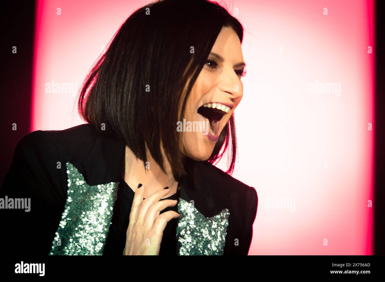 Torino, Italia. 2018. The Italian singer Laura Pausini performed live ...