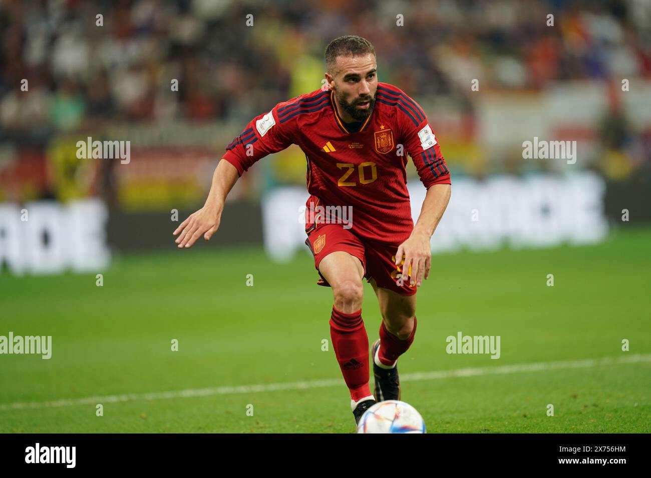 Doha, Qatar. 27th. november 2022. Dani Carvajal during the match ... Doha, Qatar. 27th. november 2022. Dani Carvajal during the match ...