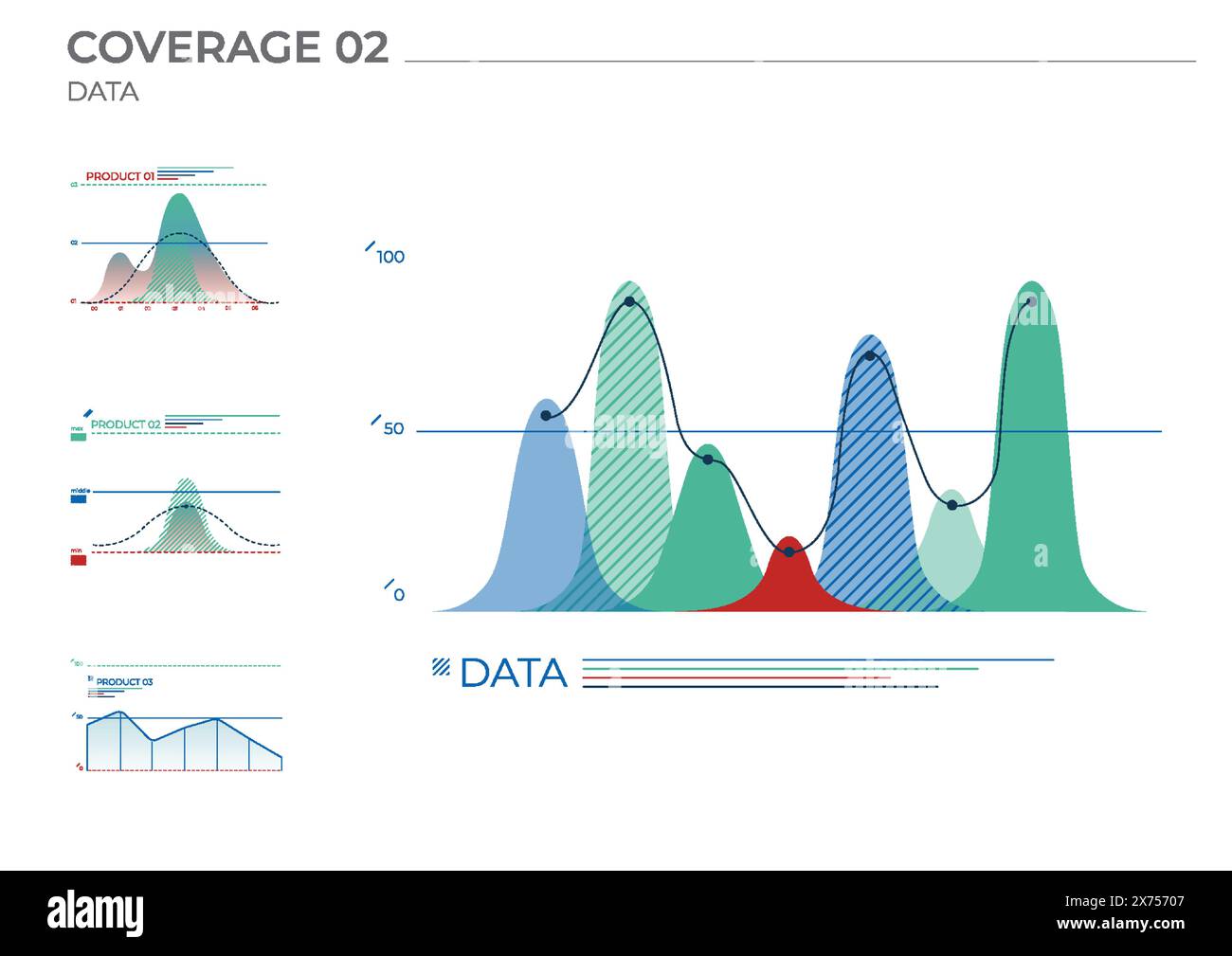 Poster process data charts in color. Vector elements charts Stock ...