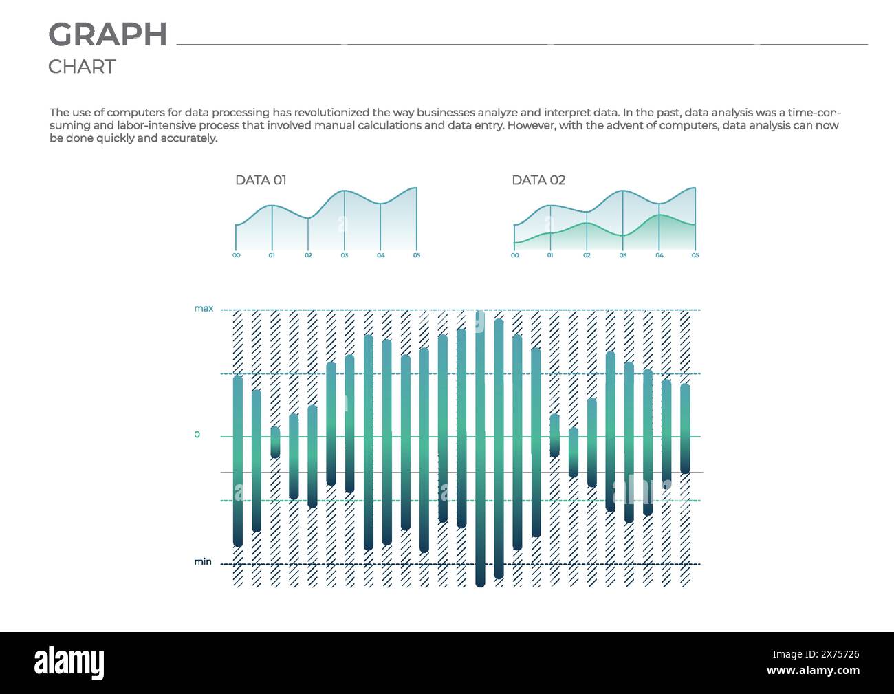 Analysis business data charts. Vector data illustration Stock Vector ...