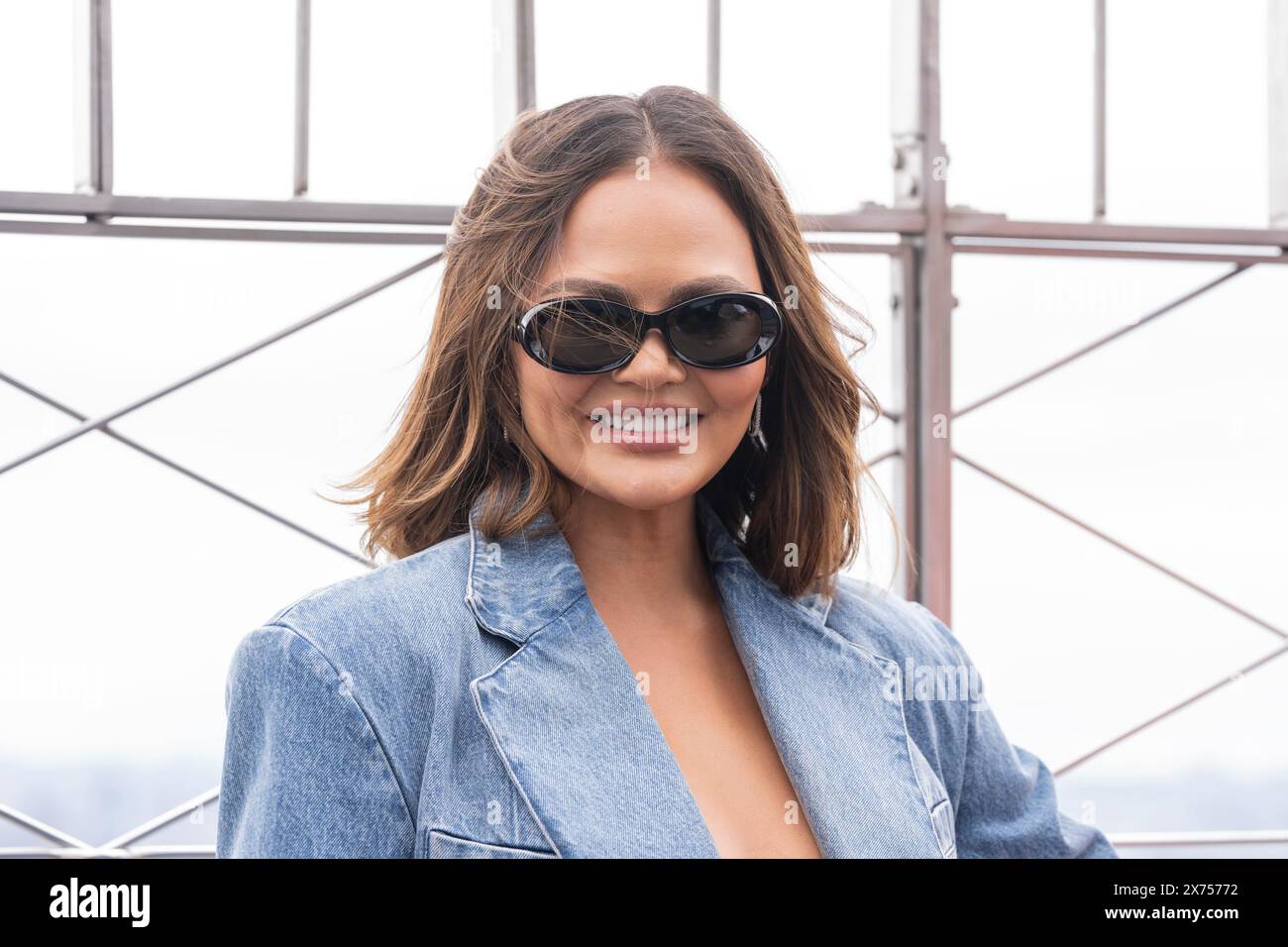 Chrissy Teigen visits Empire State Building in New York on May 17, 2024 ...