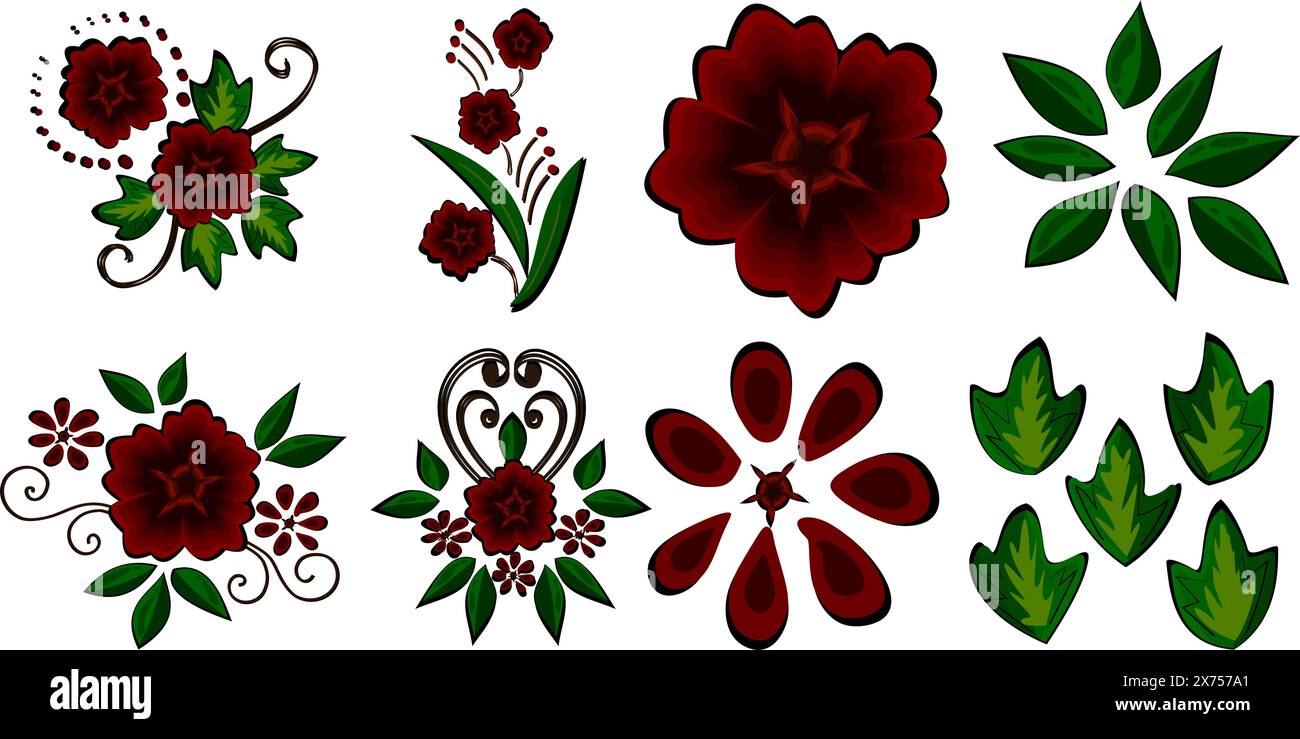 Flowers Vector Art Collection for Designers Stock Vector Image & Art ...