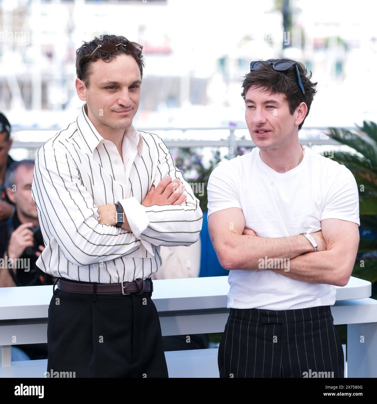 Cannes, France. 17th May, 2024. Franz Rogowski and Barry Keoghan poses ...