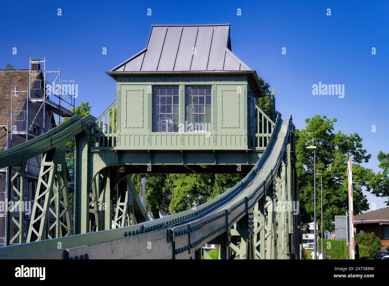 The Deutz swing bridge in Cologne's Deutz harbour, built in 1908, is an ...