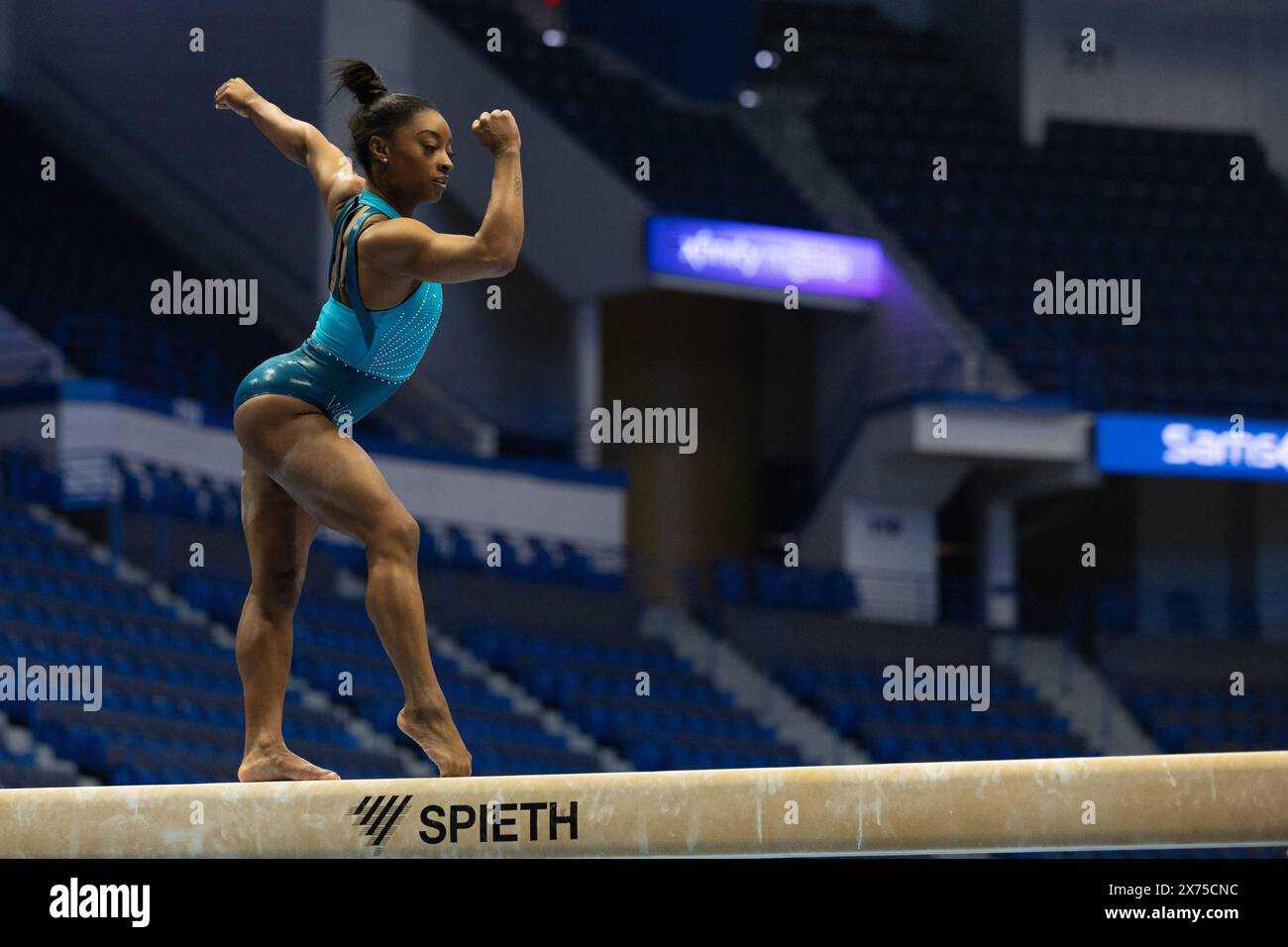 May 17, 2024: Gymnast SIMONE BILES during podium training for the 2024 ...