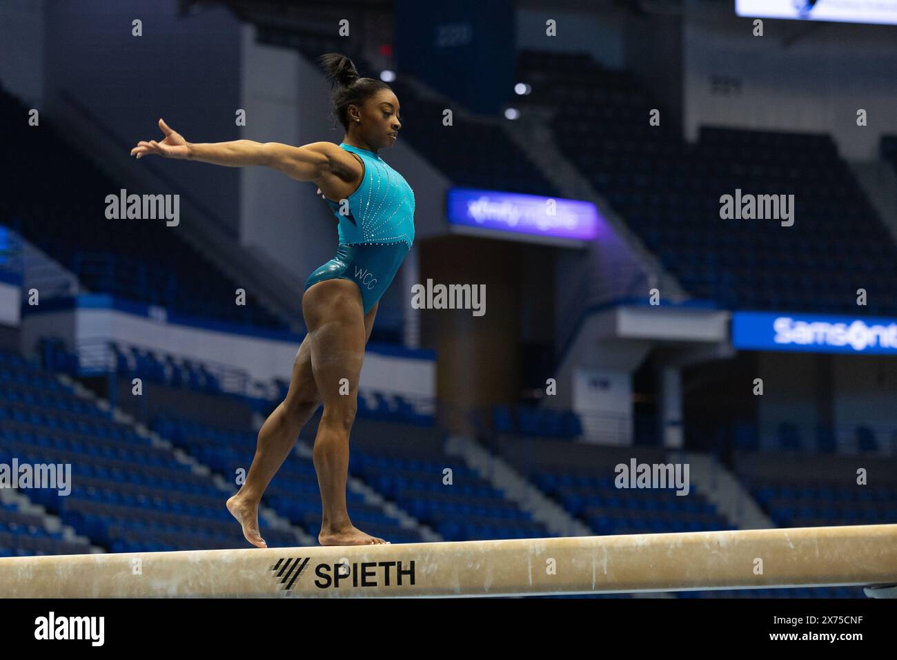 May 17, 2024: Gymnast SIMONE BILES during podium training for the 2024 ...