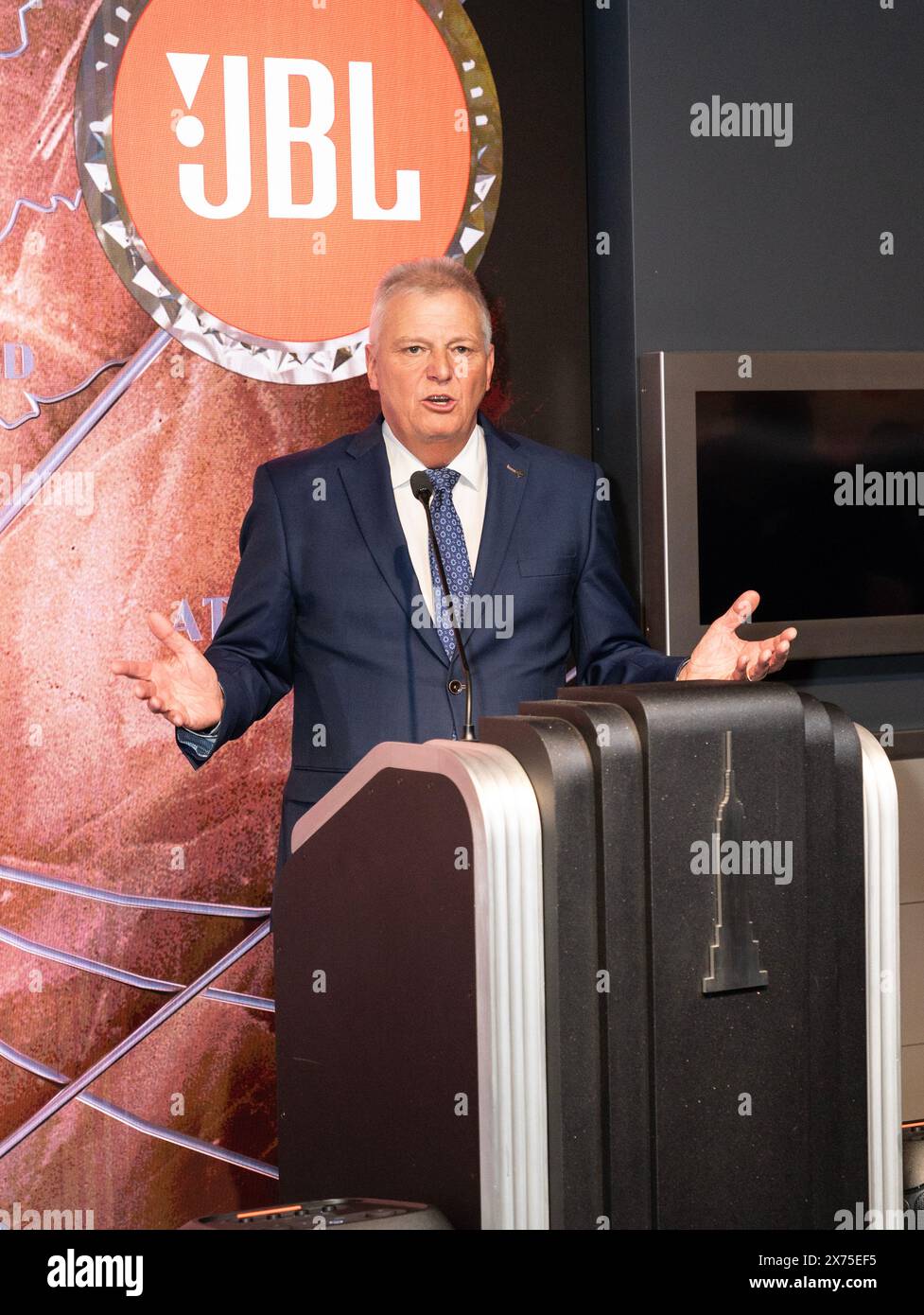 Michael Mauser, President and CEO of HARMAN speaks as he visits Empire ...