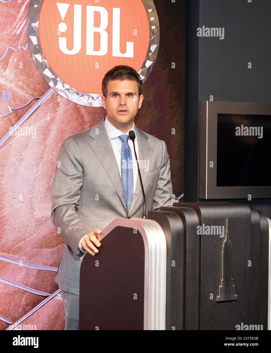 John Mlynczak, President and CEO of NAMM speaks while visiting Empire ...