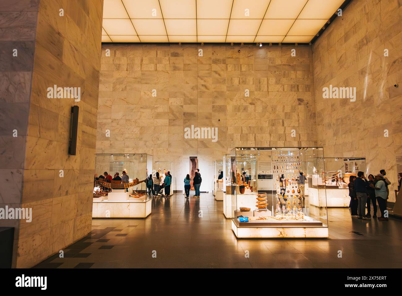 Inside the National Museum of Egyptian Civilization in Cairo, with ...