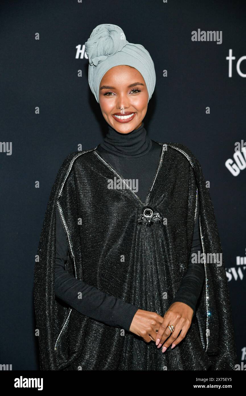 Halima Aden attends the Sports Illustrated Swimsuit 60th anniversary ...