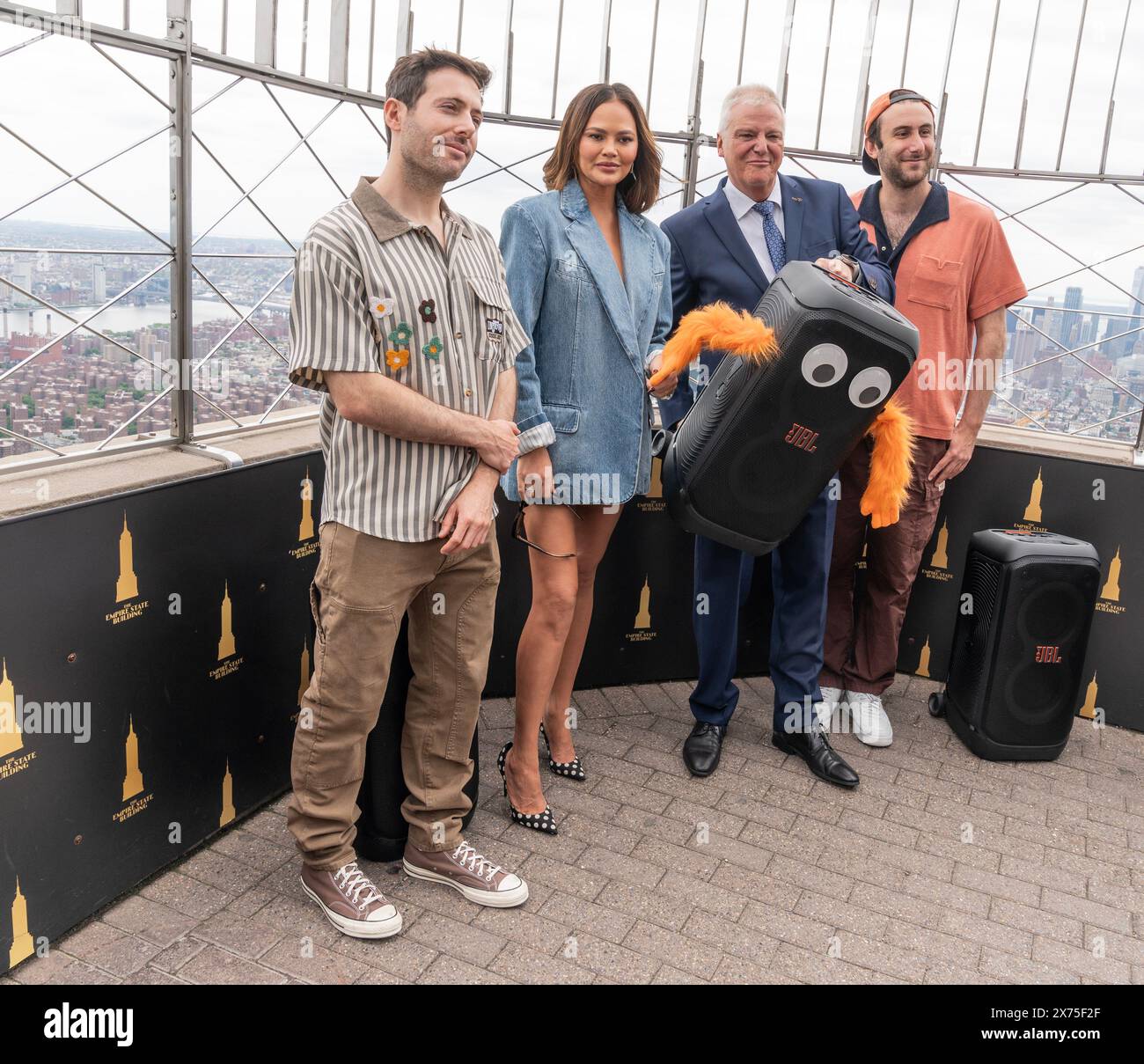 Chrissy Teigen, Michael Mauser and Two Friends, DJs visit Empire State ...