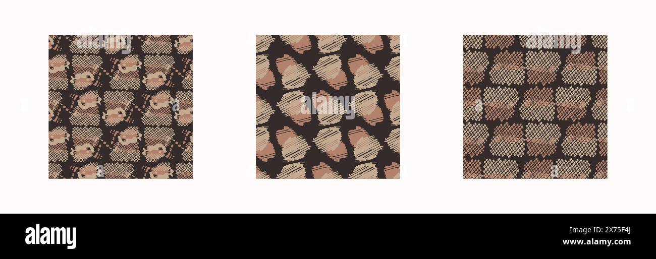 Tribal ethnic camouflage abstract pattern set design in fall color ...