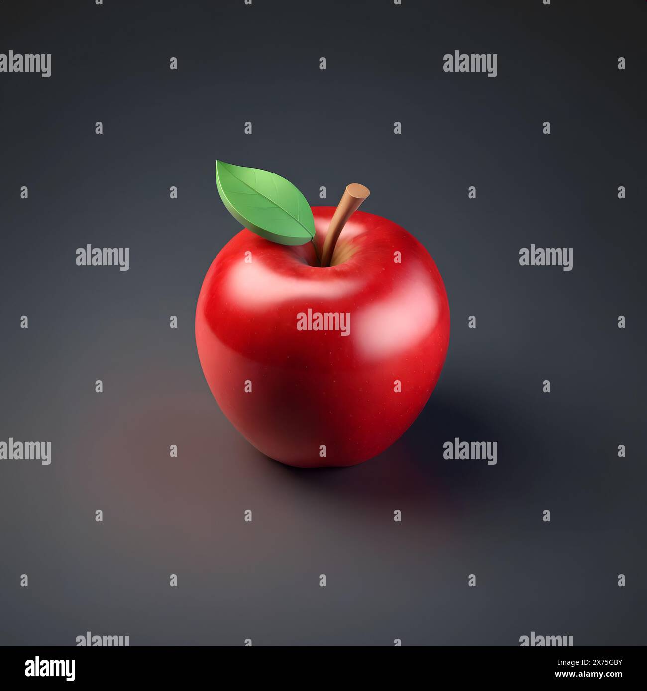 Red apple on black background Stock Photo - Alamy
