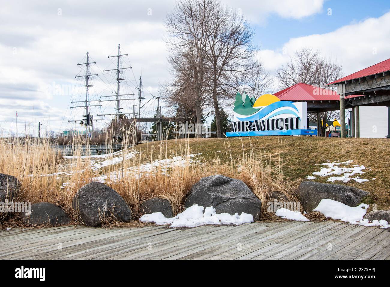 Welcome to Miramichi sign at Ritchie Wharf Park in Miramichi, New ...
