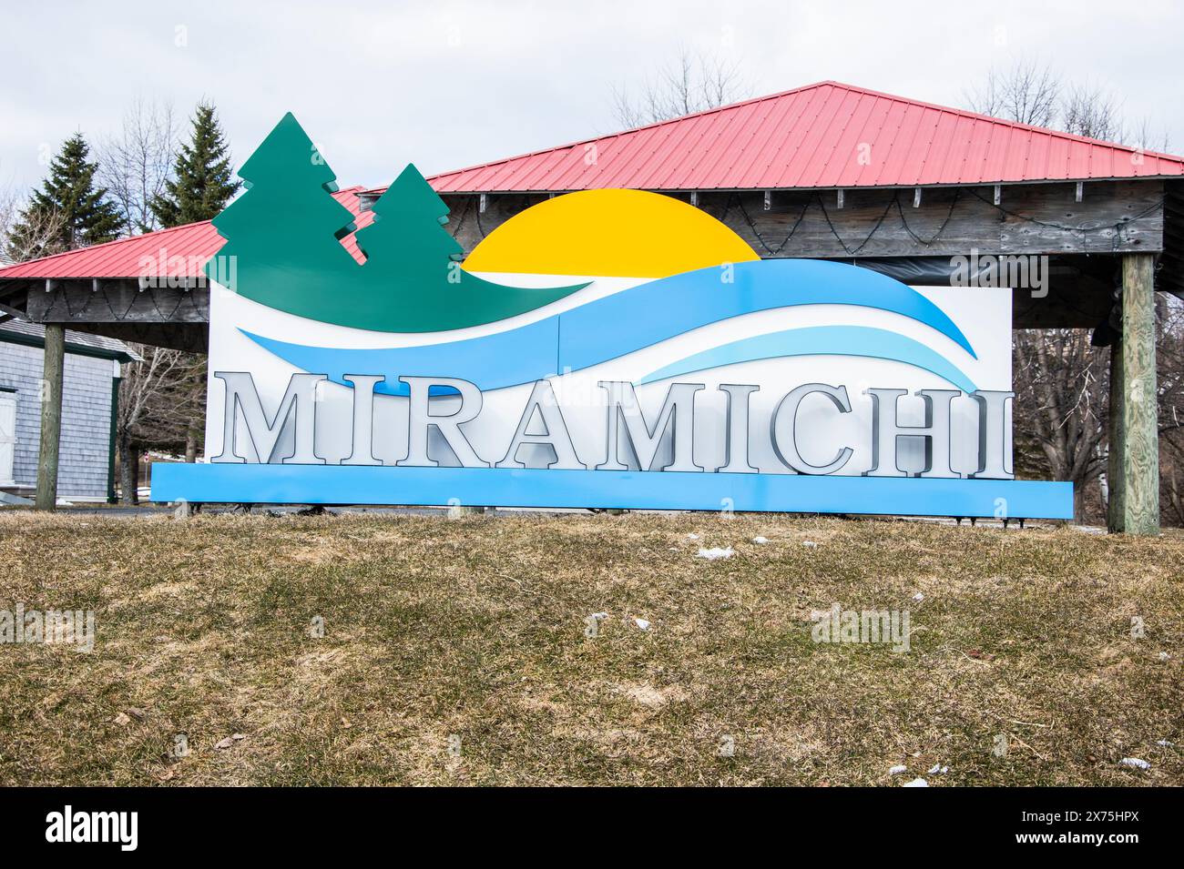 Welcome to Miramichi sign at Ritchie Wharf Park in Miramichi, New ...