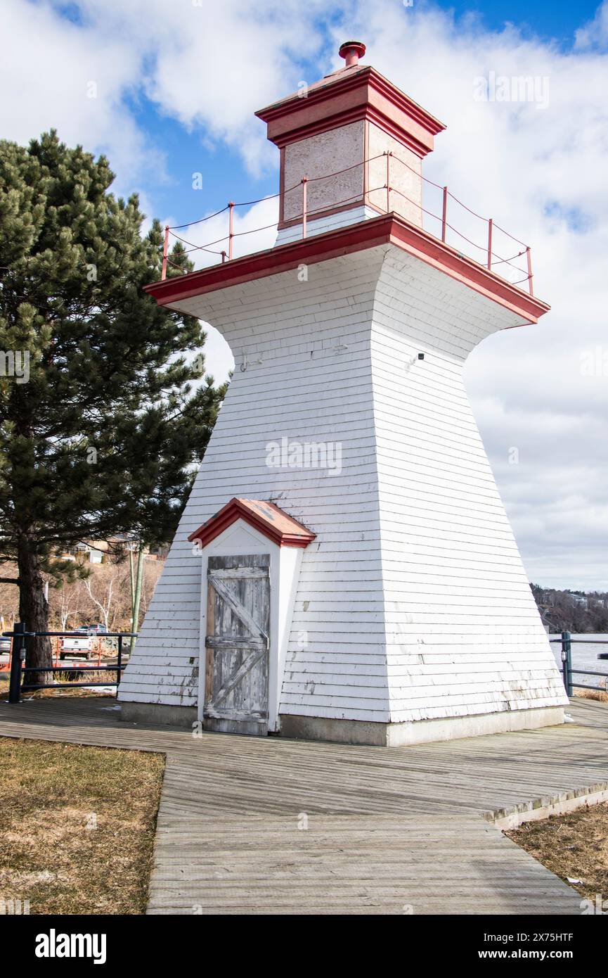 Lighthouse at Ritchie Wharf Park in Miramichi, New Brunswick, Canada ...
