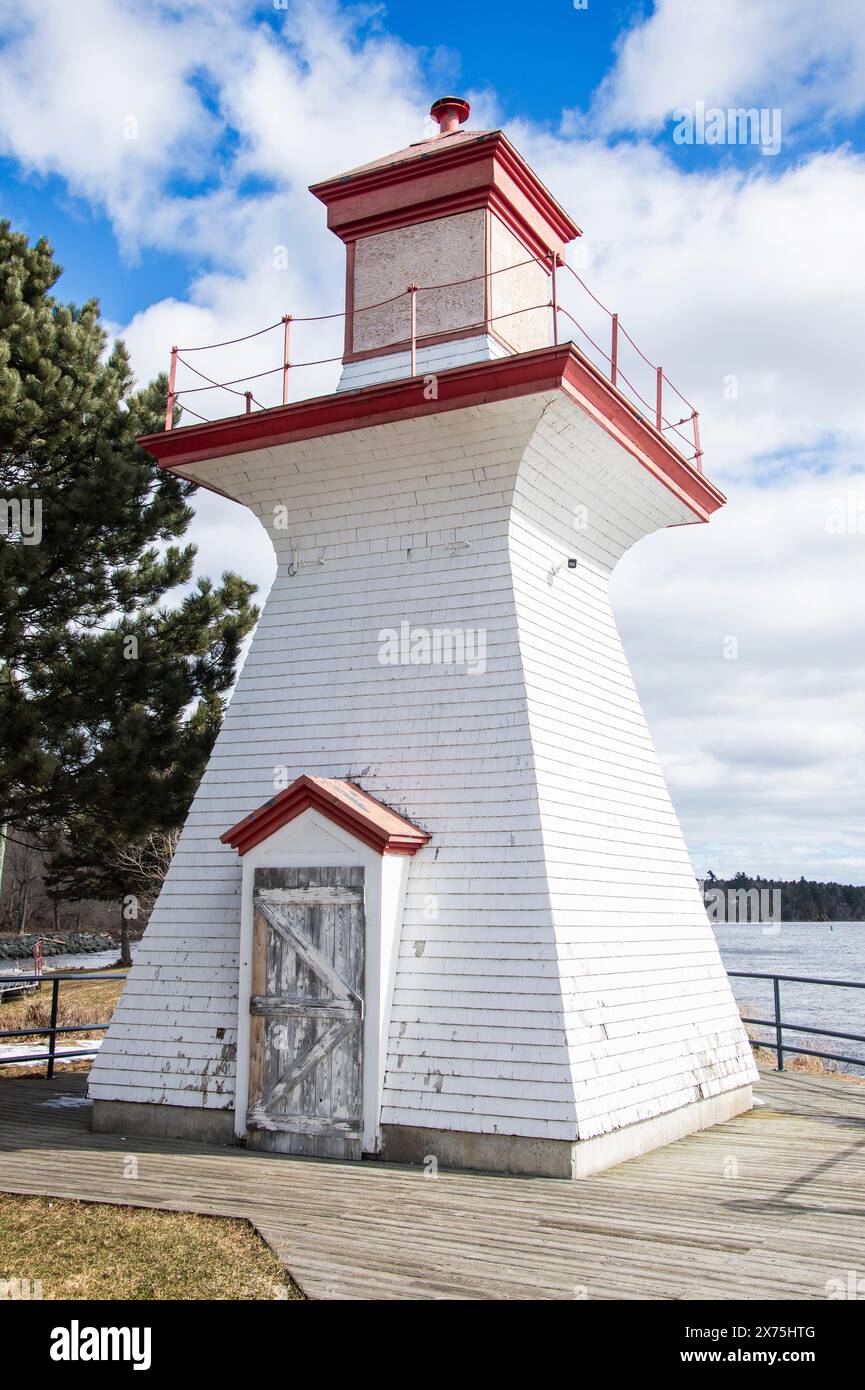 Lighthouse at Ritchie Wharf Park in Miramichi, New Brunswick, Canada ...