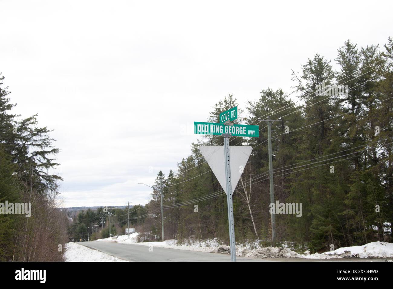 Old King George Highway sign by French Fort Cove Park in Miramichi, New ...