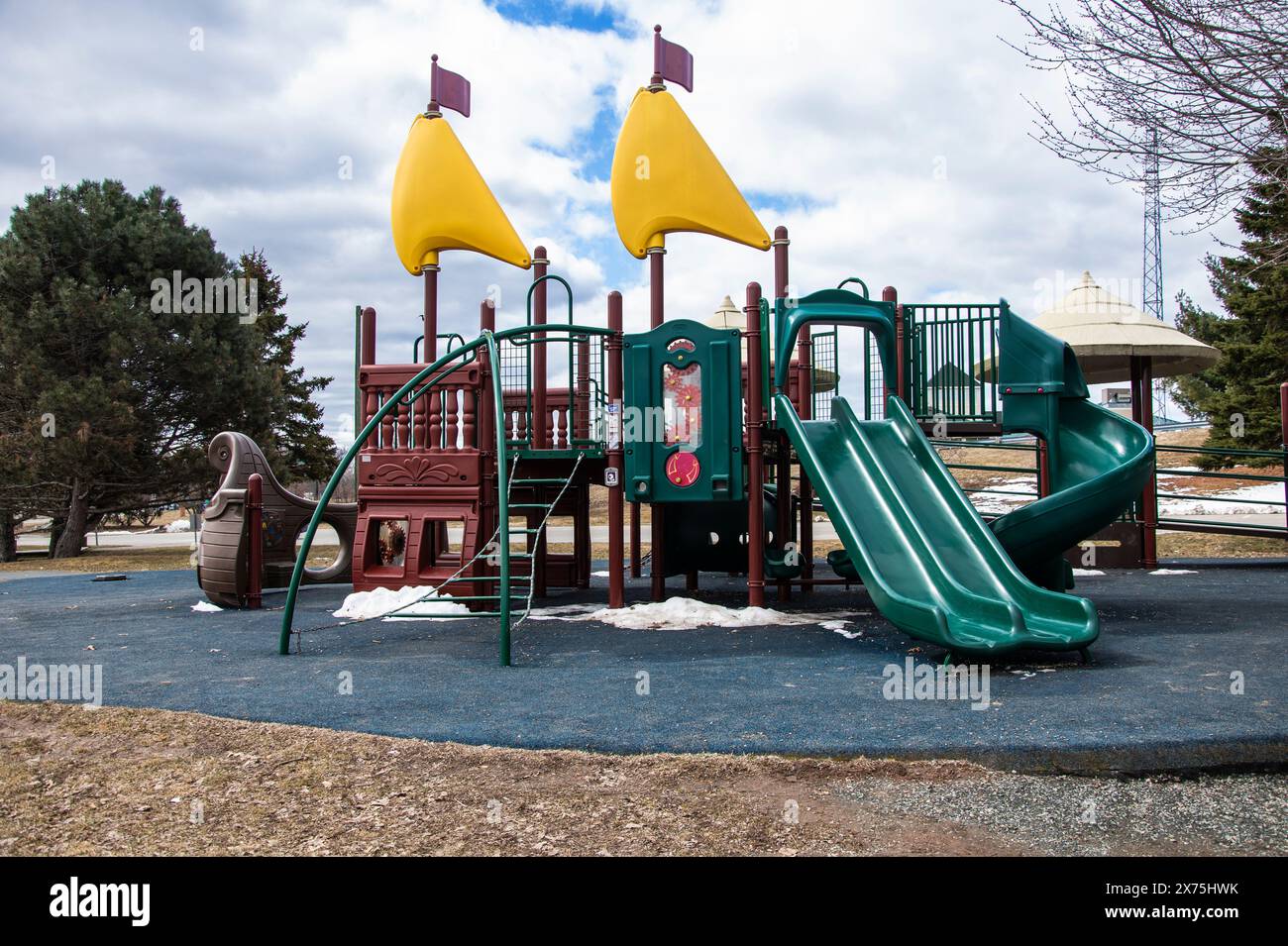 Playground at Ritchie Wharf Park in Miramichi, New Brunswick, Canada ...
