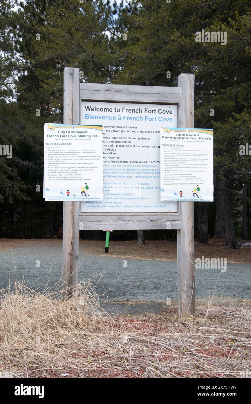 Welcome to French Fort Cove Park sign in Miramichi, New Brunswick ...