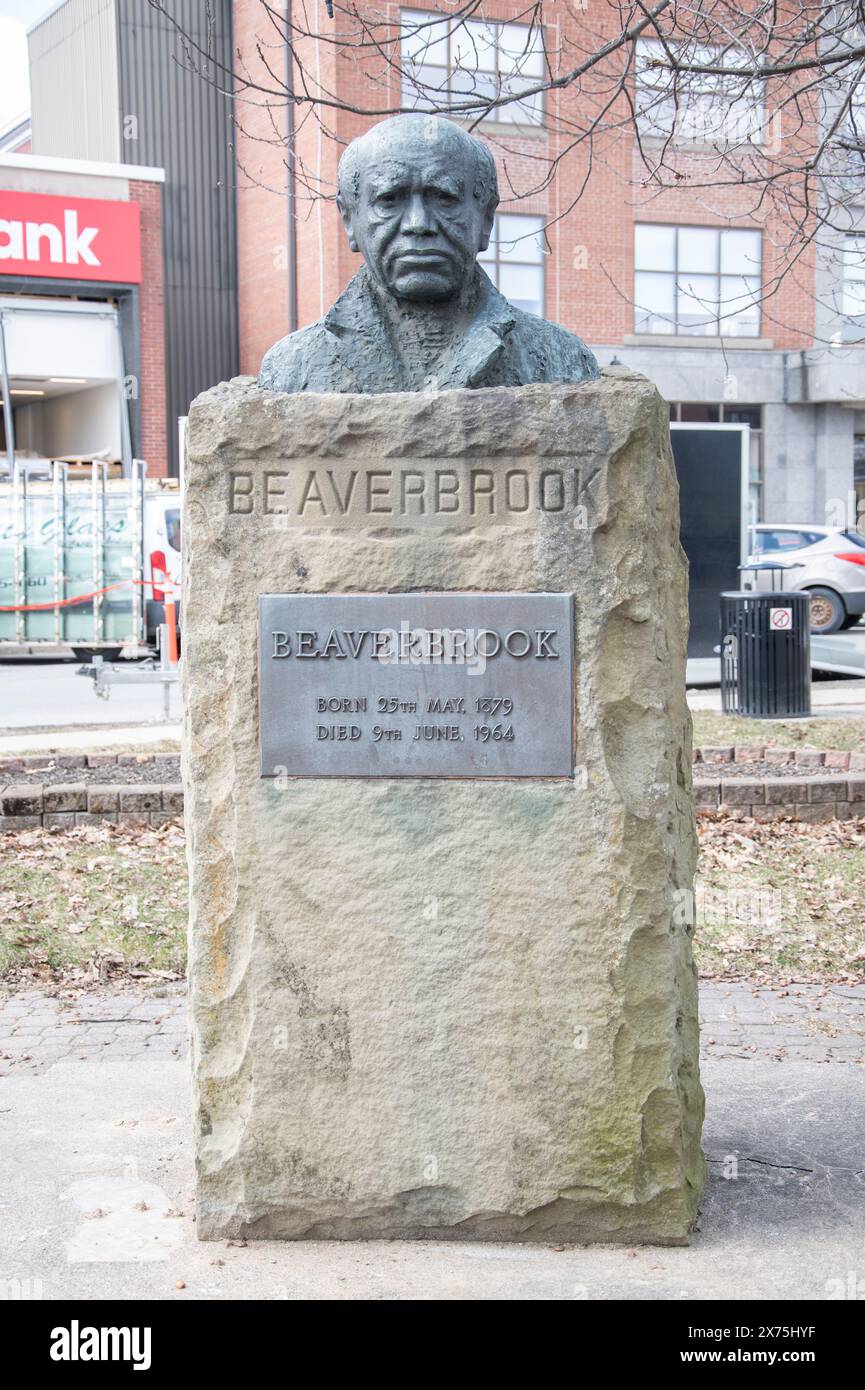 Bust of Lord Beaverbrook at Beaverbrook House in Miramichi, New ...