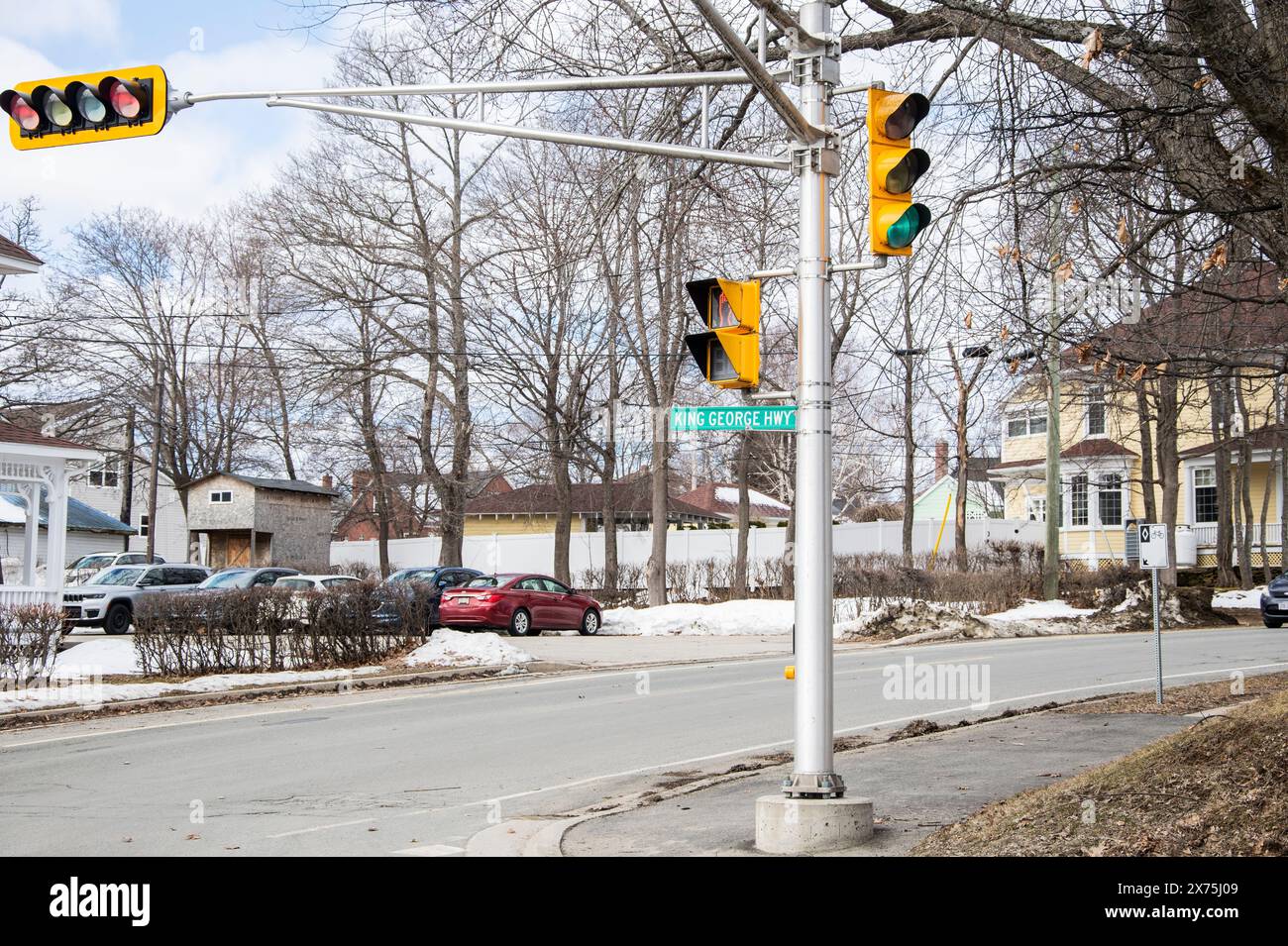 King George Highway sign in Miramichi, New Brunswick, Canada Stock ...