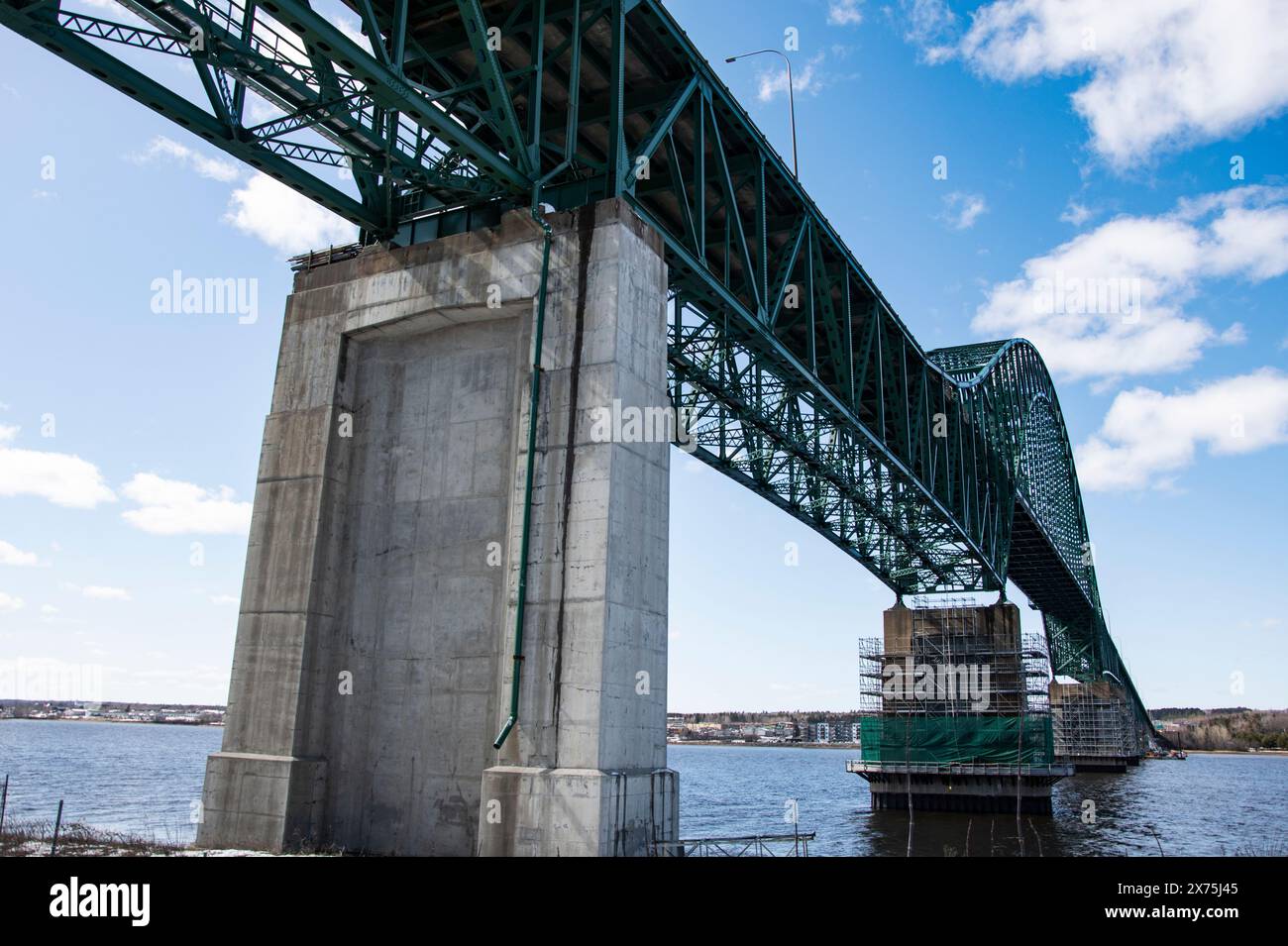 Centennial Bridge over the Miramichi River in New Brunswick, Canada ...