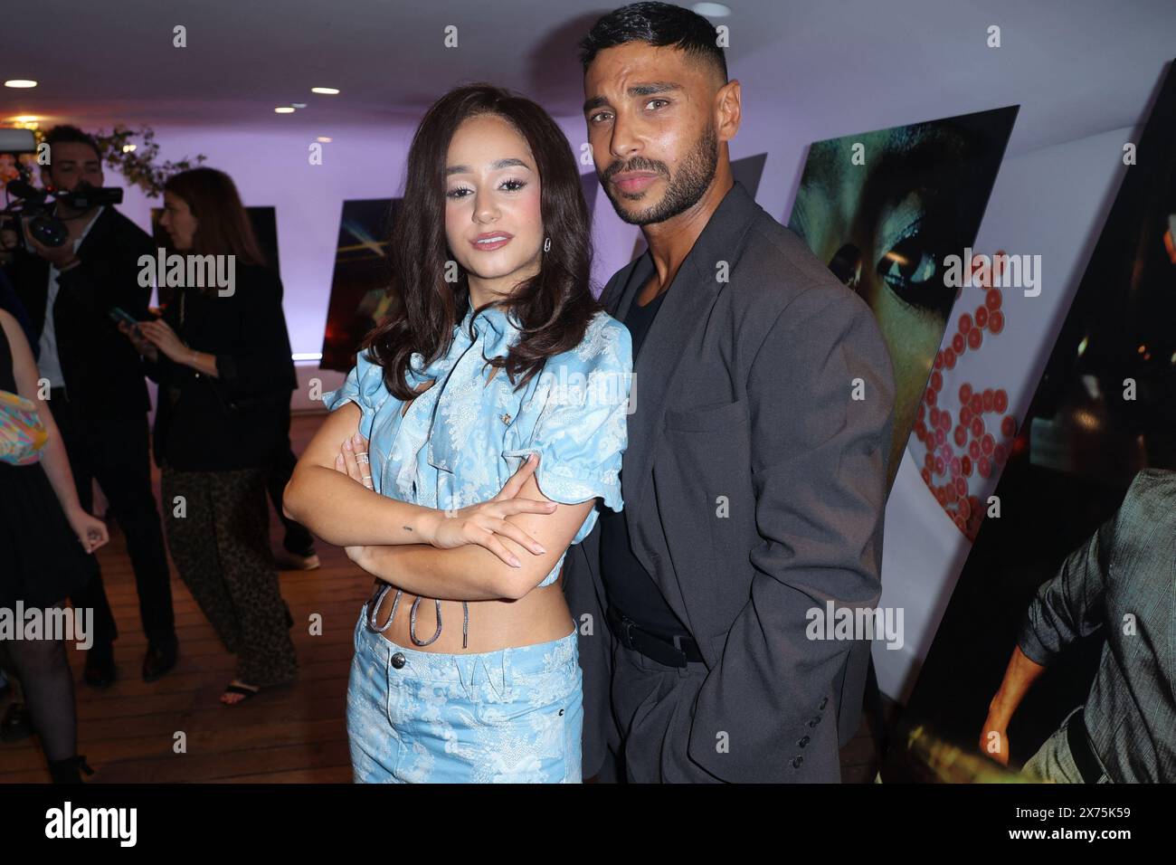 Lena Mahfouf and Nassim Lyes attending the Nespresso x Vanity Fair x ...