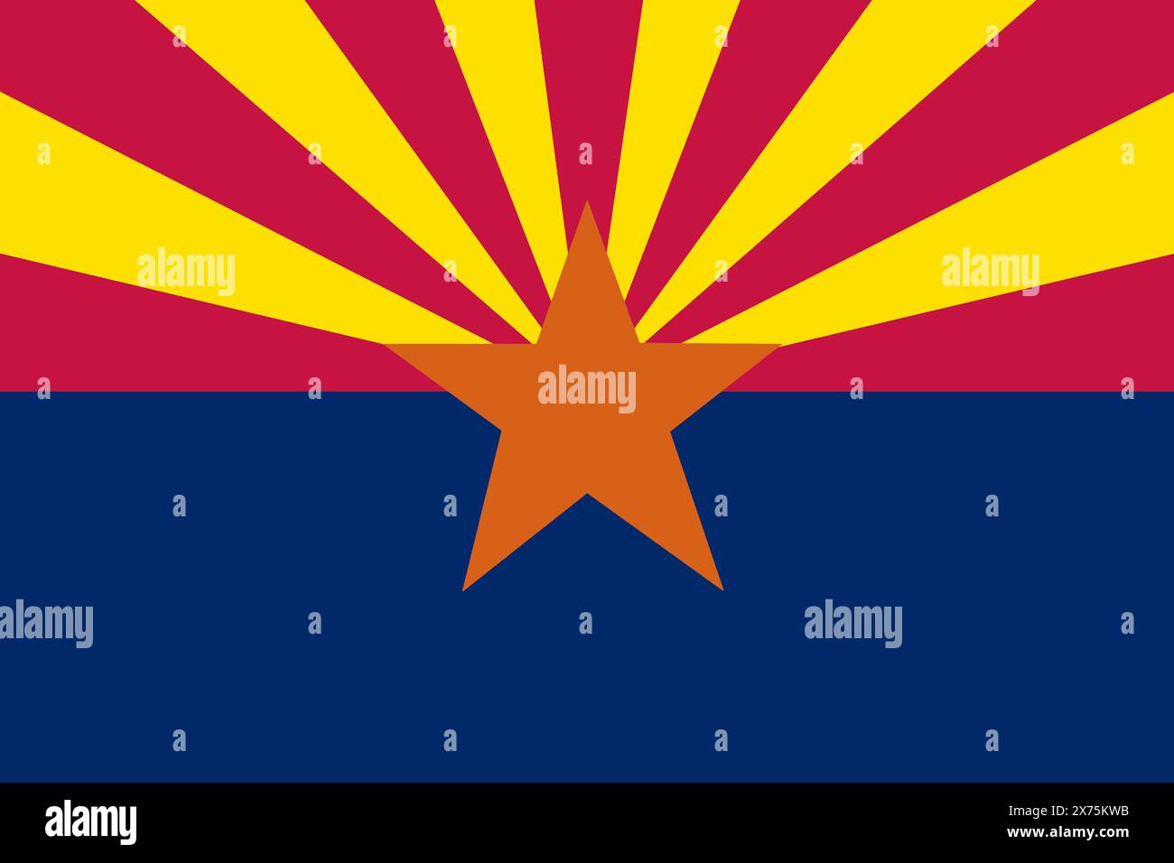 Arizona State Flag background illustration Stock Photo - Alamy