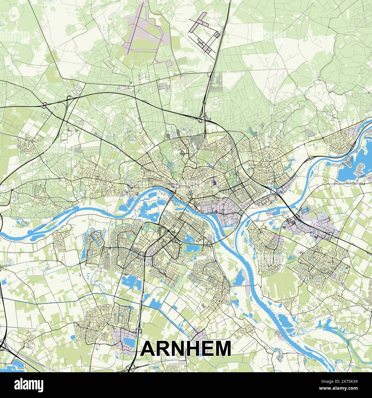 Map of arnhem hi-res stock photography and images - Alamy