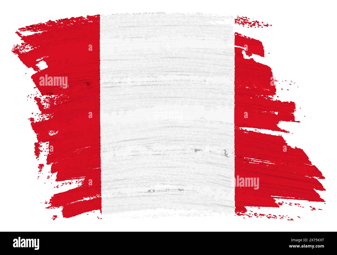 Peru flag paint splash brushstroke Stock Photo - Alamy