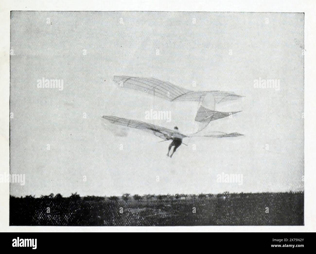 Early flying machine. Showing the manner of changing the centre of ...