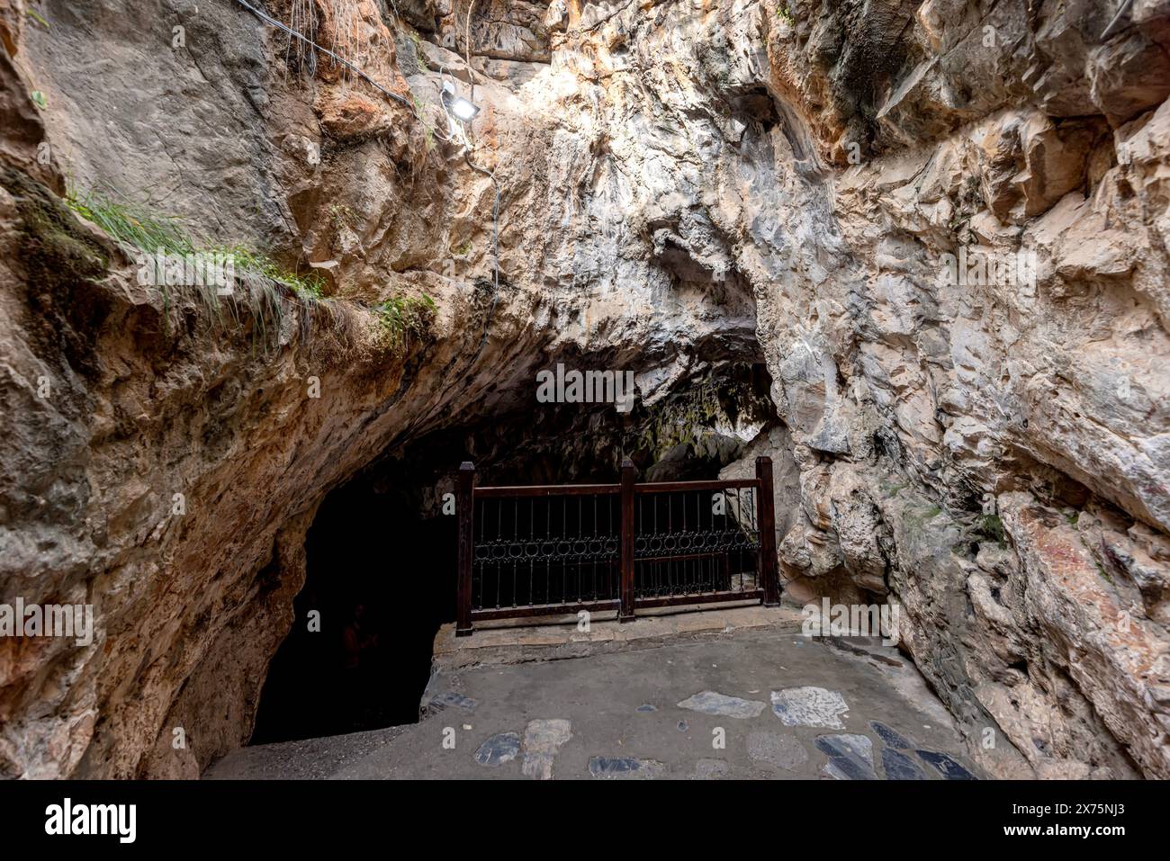 People visiting the sacred place, Eshab-i Kehf Cave ( Seven Sleepers ...