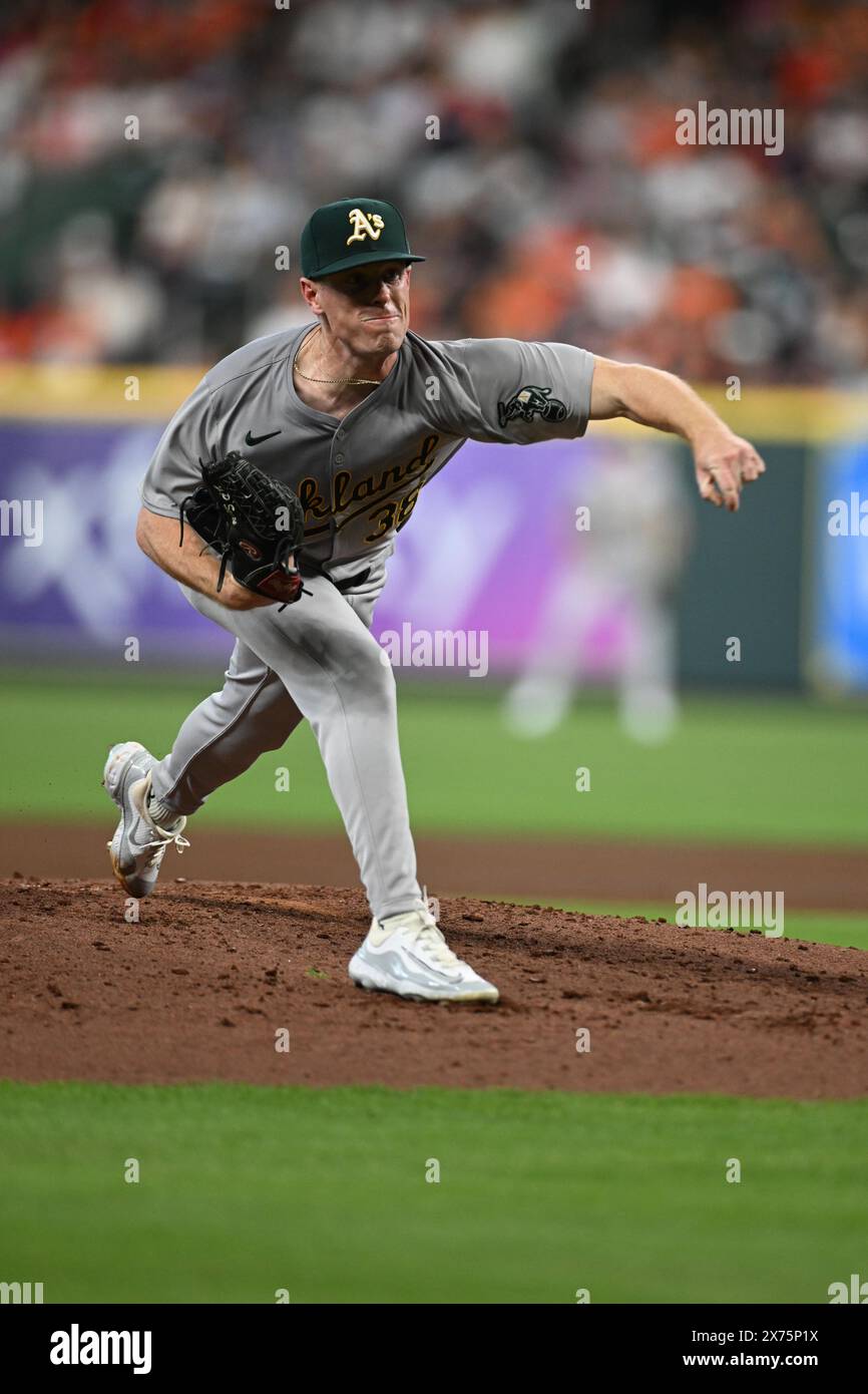 Oakland Athletics pitcher JP Sears (38) during the MLB baseball game ...