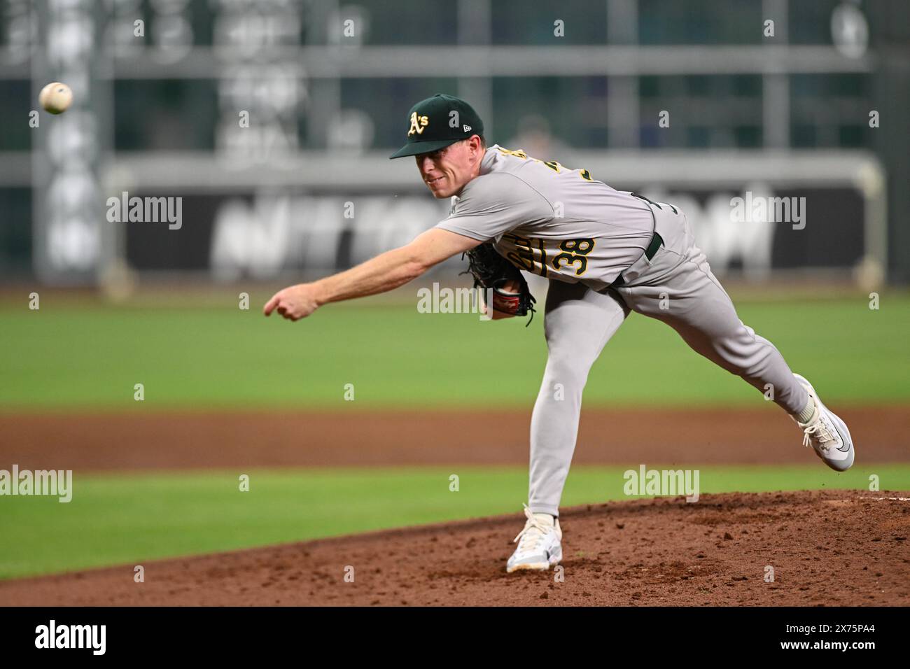 Oakland Athletics pitcher JP Sears (38) during the MLB baseball game ...