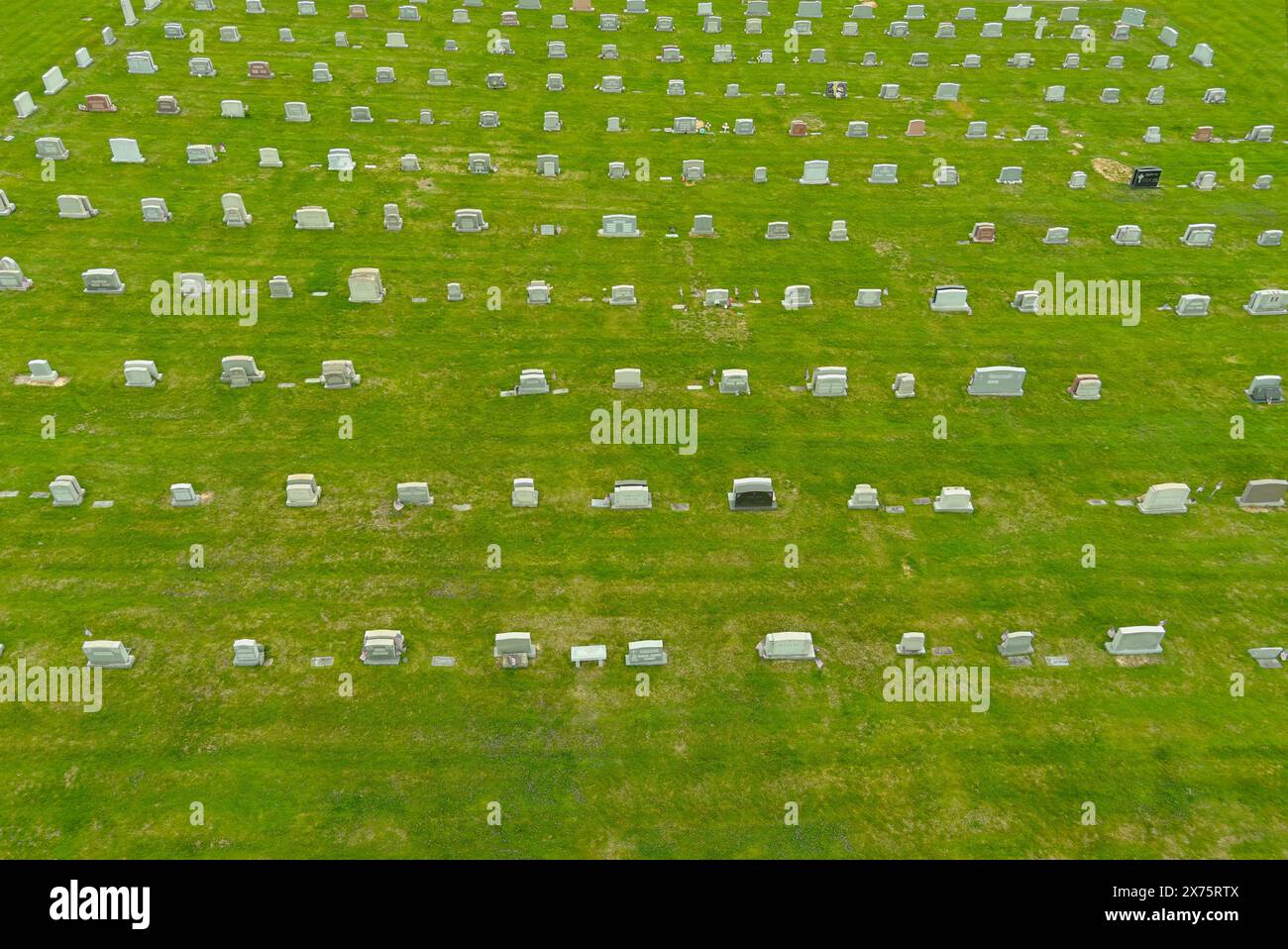 Aerial view of cemetery, Pennsylvania, USA Stock Photo - Alamy