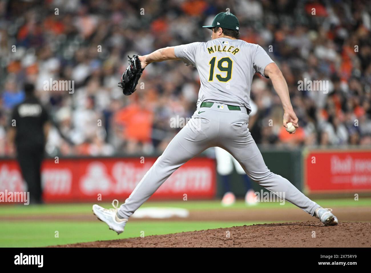 Oakland Athletics pitcher Mason Miller (19) during the MLB baseball ...