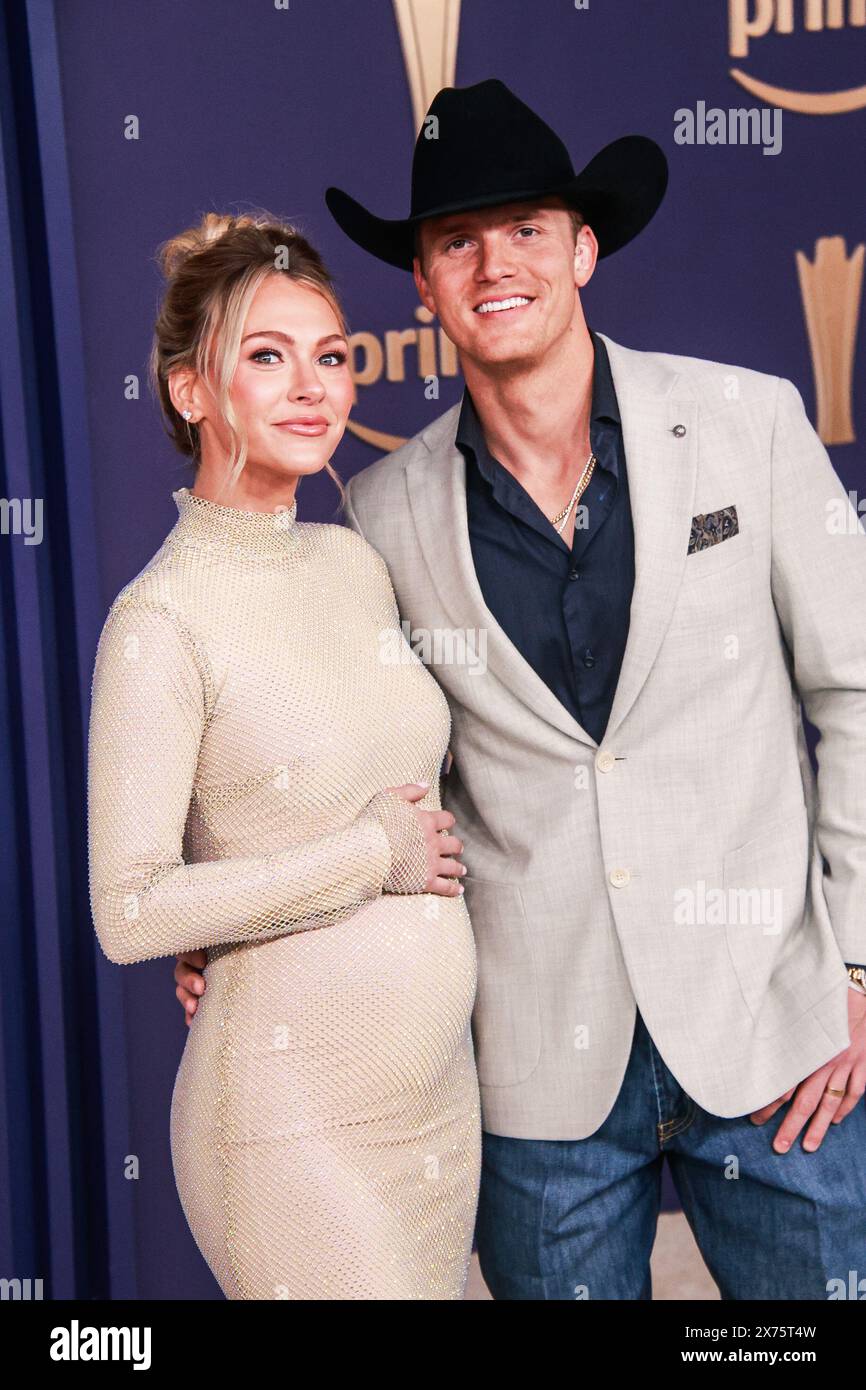 Parker McCollum, Hallie Ray Light McCollum attend the 59th Academy of ...