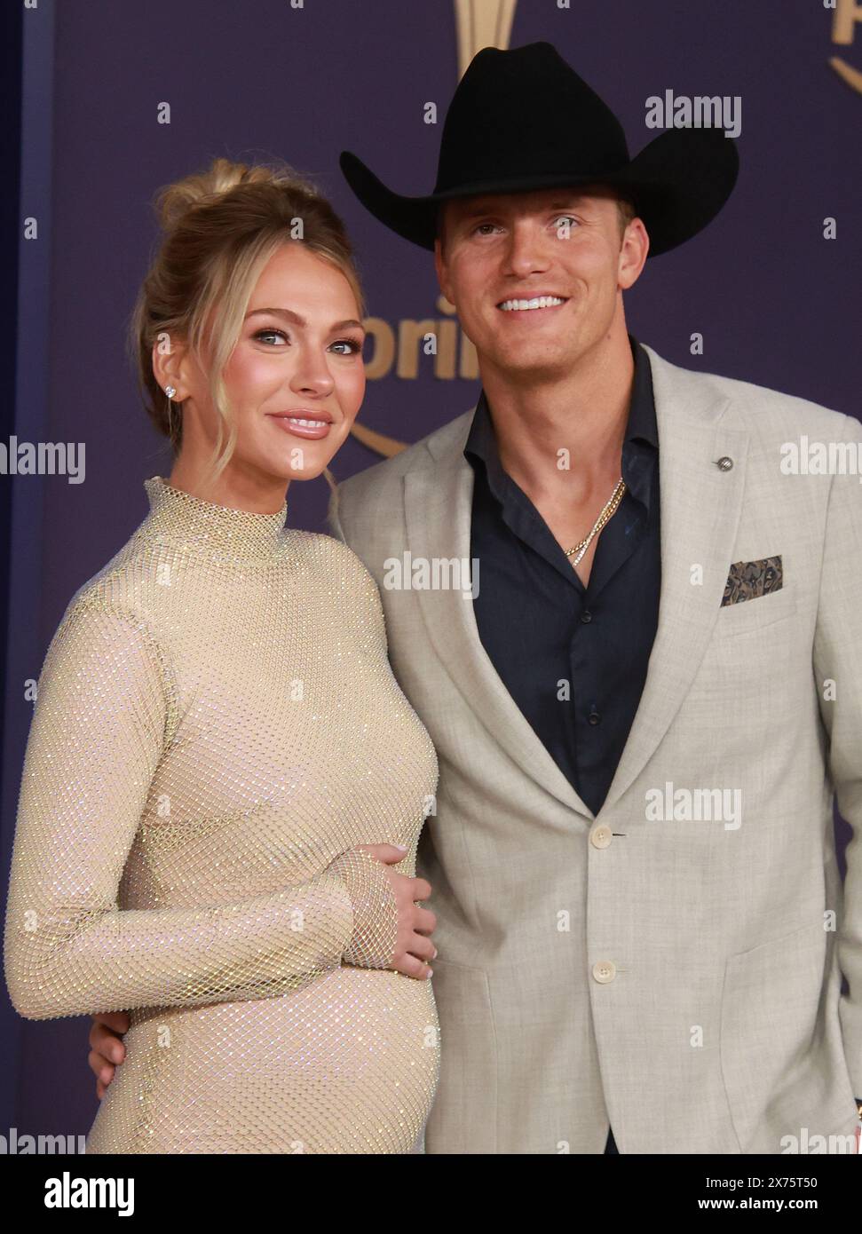 Parker McCollum, Hallie Ray Light McCollum attend the 59th Academy of ...
