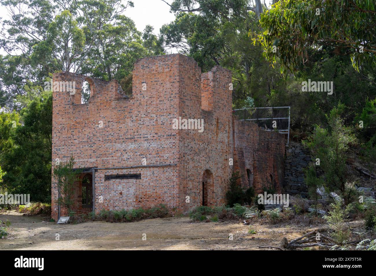 Convict built brick Engine House on The Reservoir Circuit, Maria Island ...