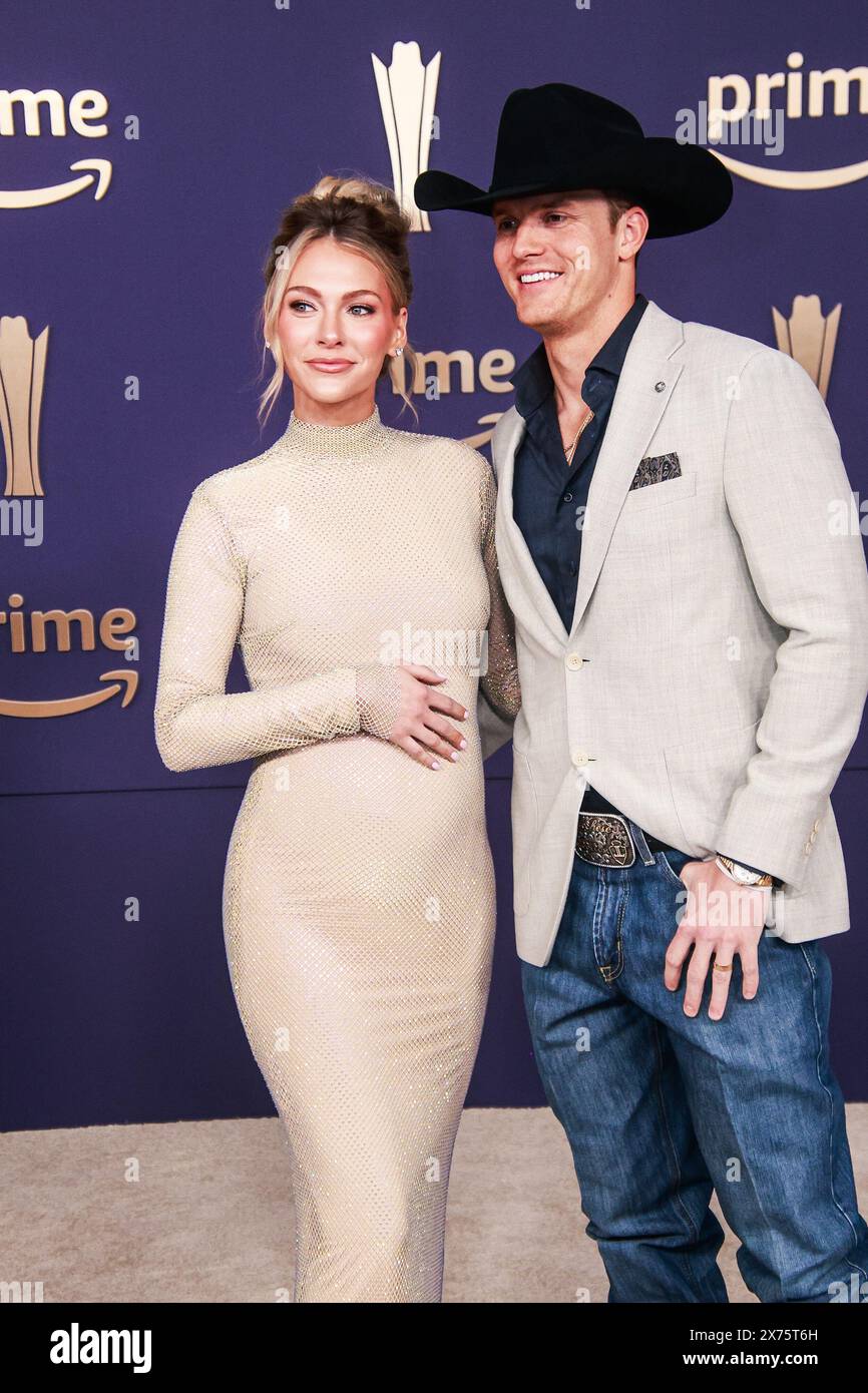 Parker McCollum, Hallie Ray Light McCollum attend the 59th Academy of ...