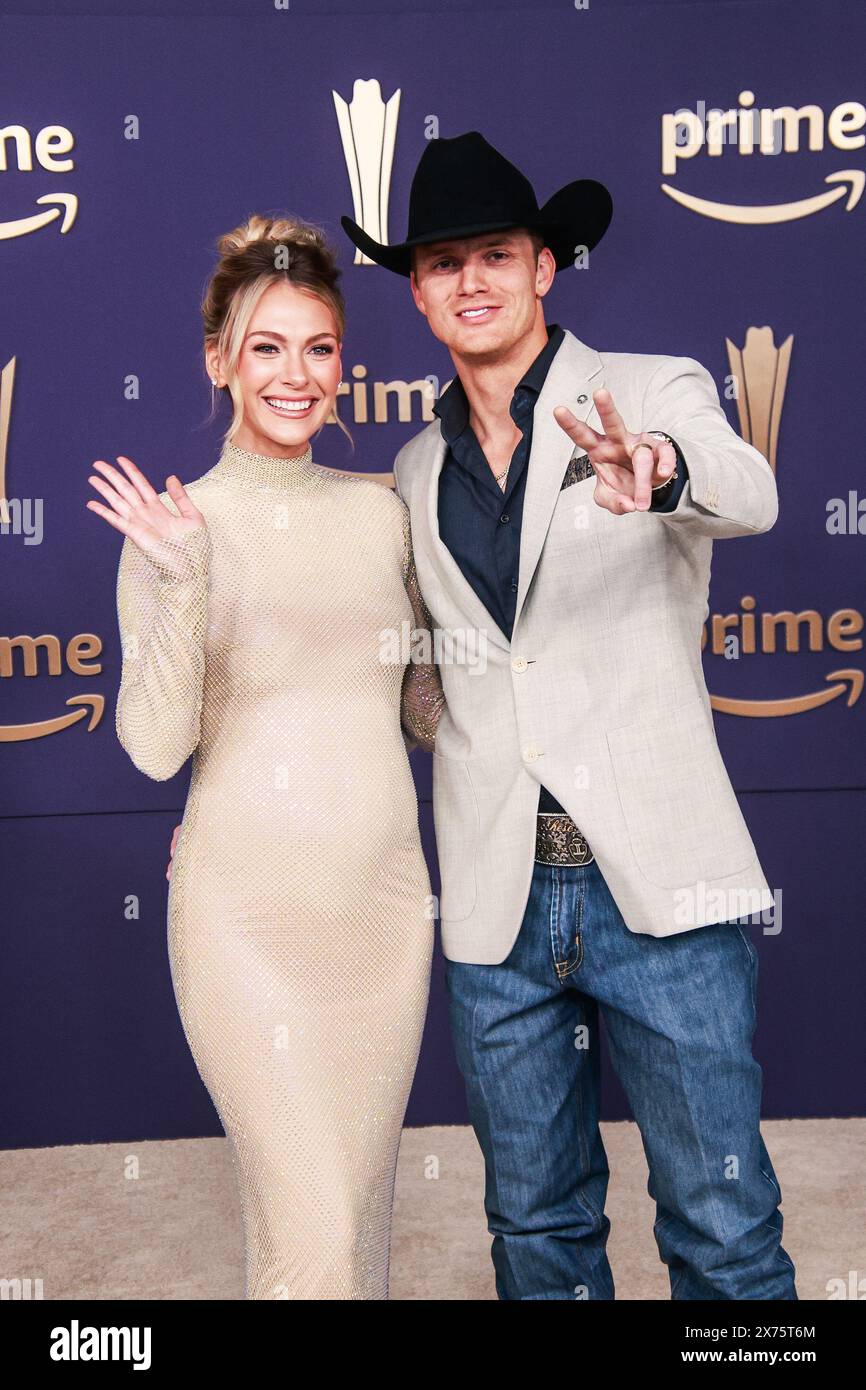 Parker McCollum, Hallie Ray Light McCollum attend the 59th Academy of ...