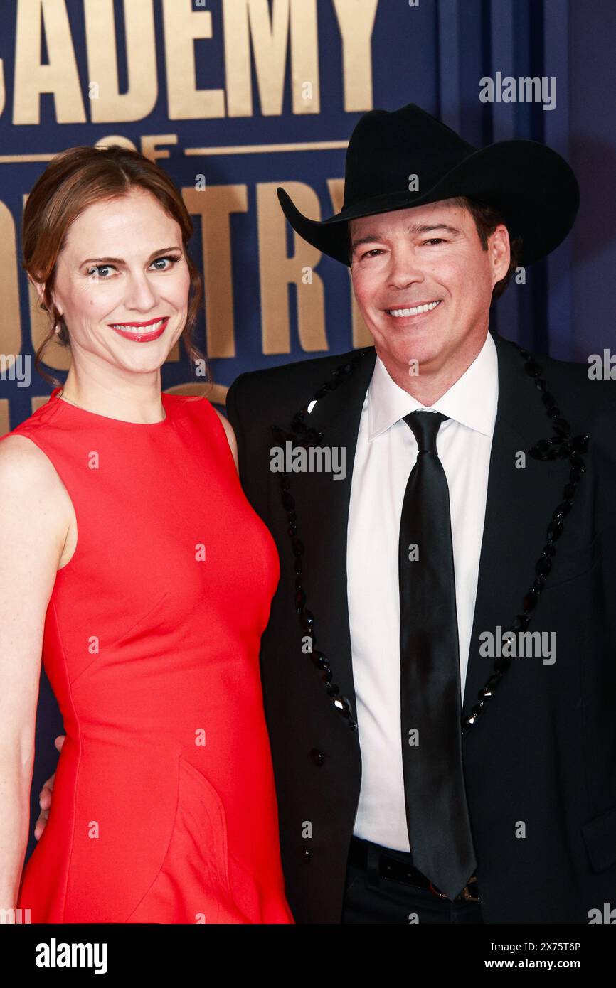 Jessica Craig, Clay Walker attend the 59th Academy of Country Music ...