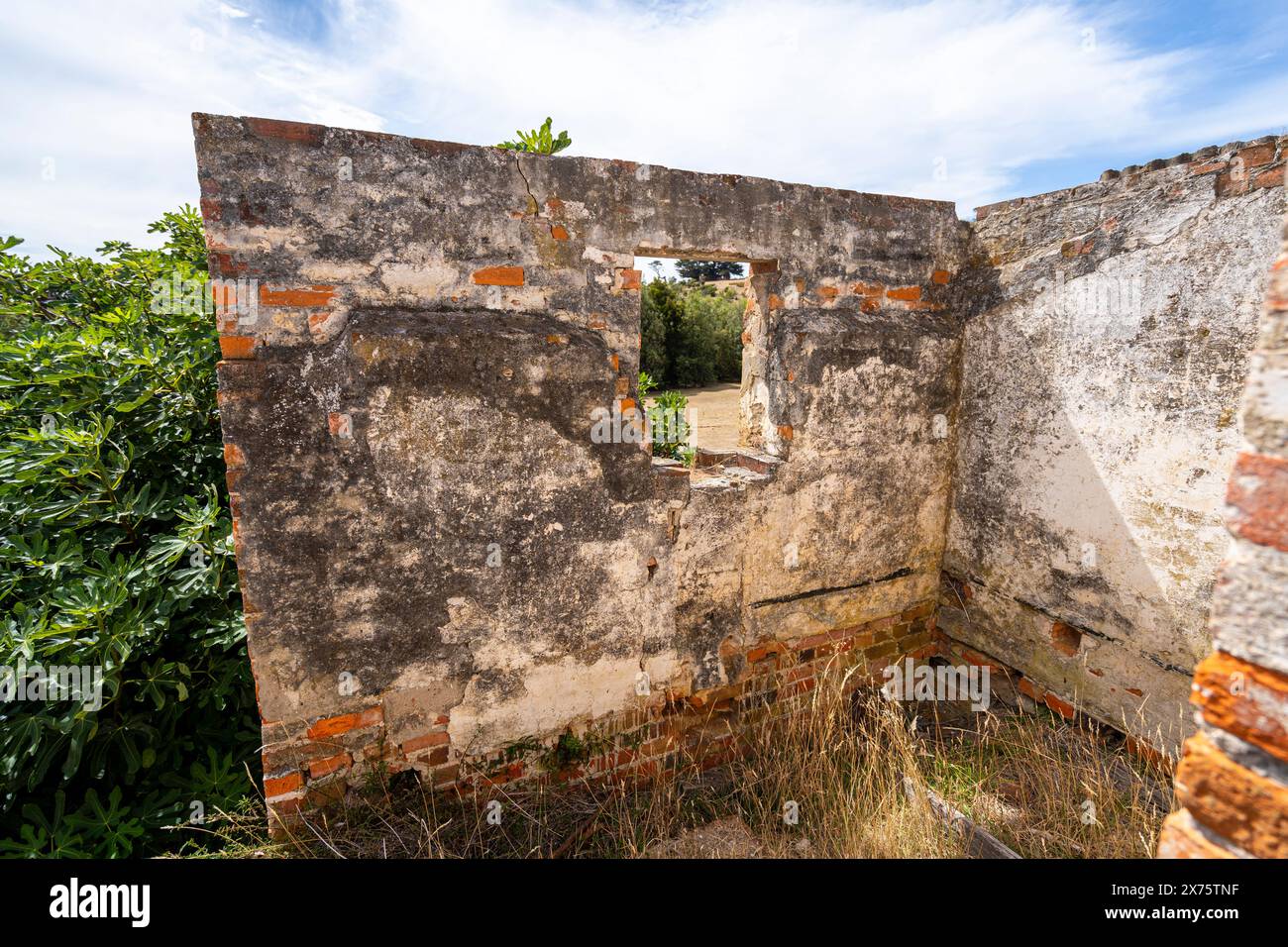 Remains of convict-built brick solitary confinement cells, Darlington ...